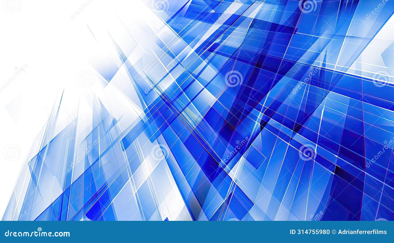 A Blue and White Abstract Design with a White Background Stock Photo ...
