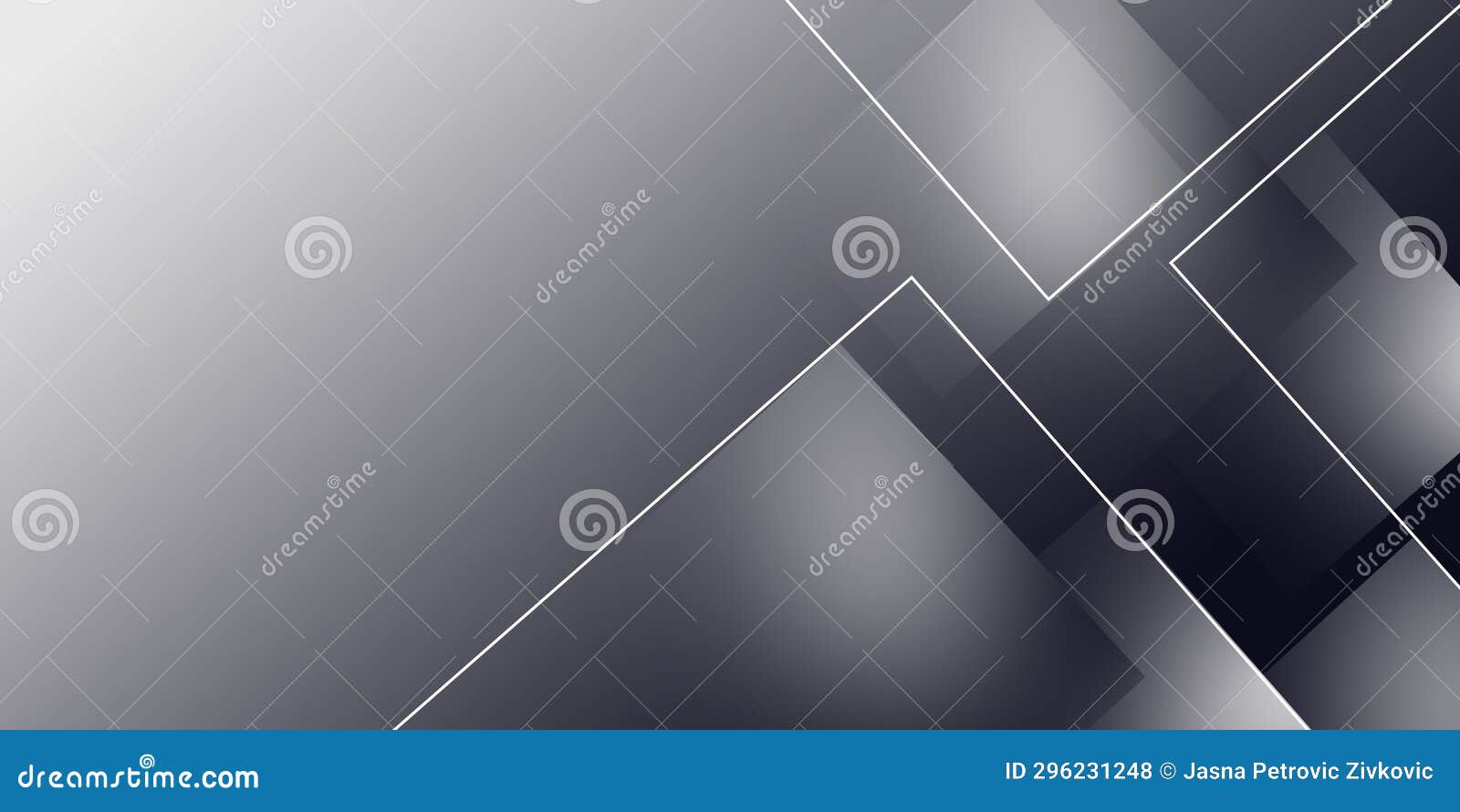 Blue White Abstract Geometric Presentation Background with Rectangle ...