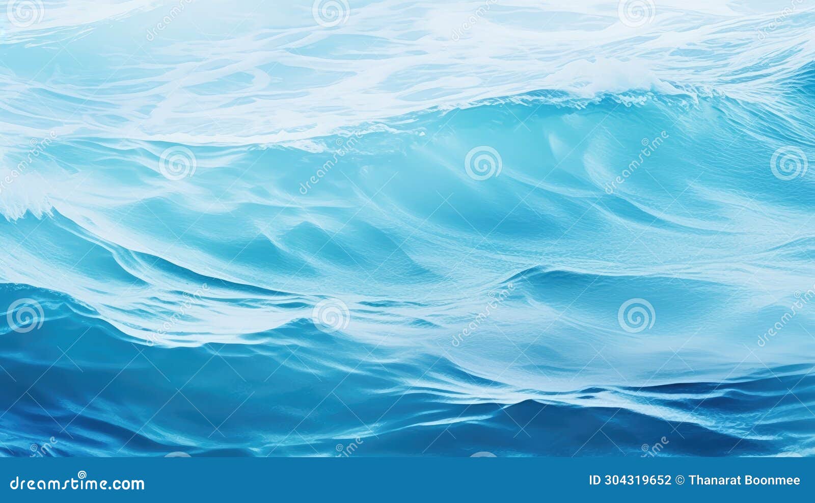 Blue and White Abstract Ocean Wave Background with a Texture of Aqua ...