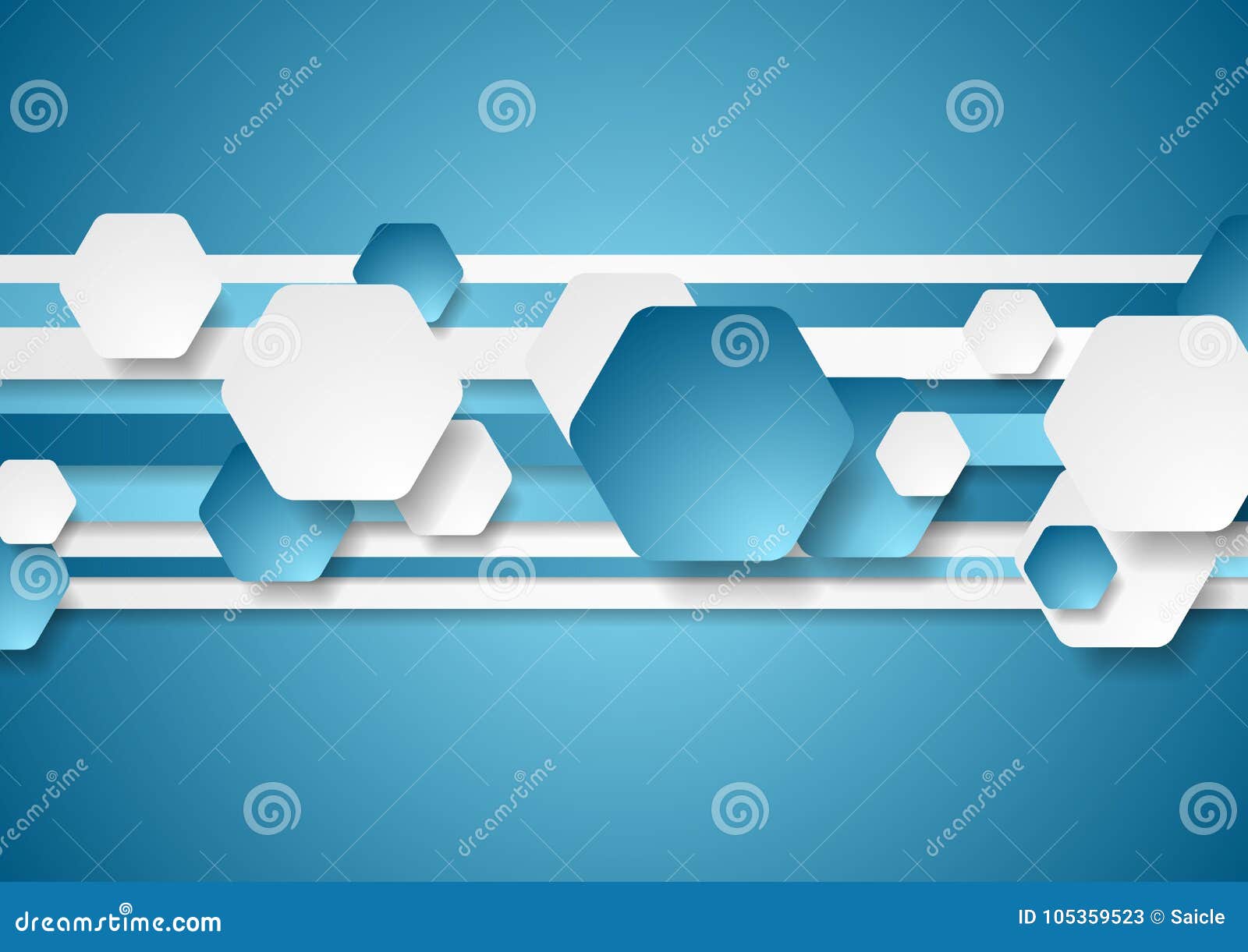 Blue and White Abstract Tech Background Stock Vector - Illustration of ...