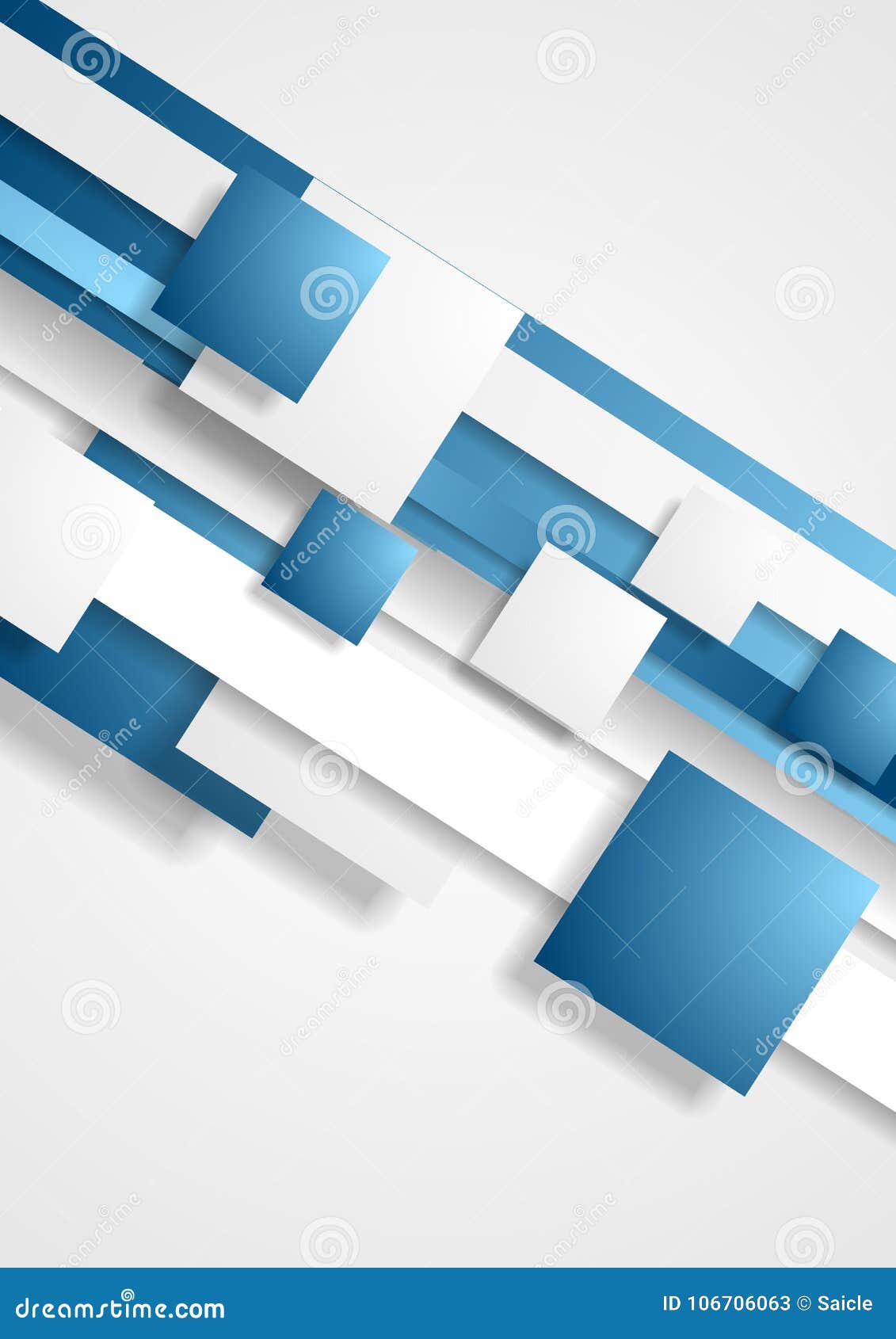 Blue and White Abstract Tech Squares Background Stock Vector ...