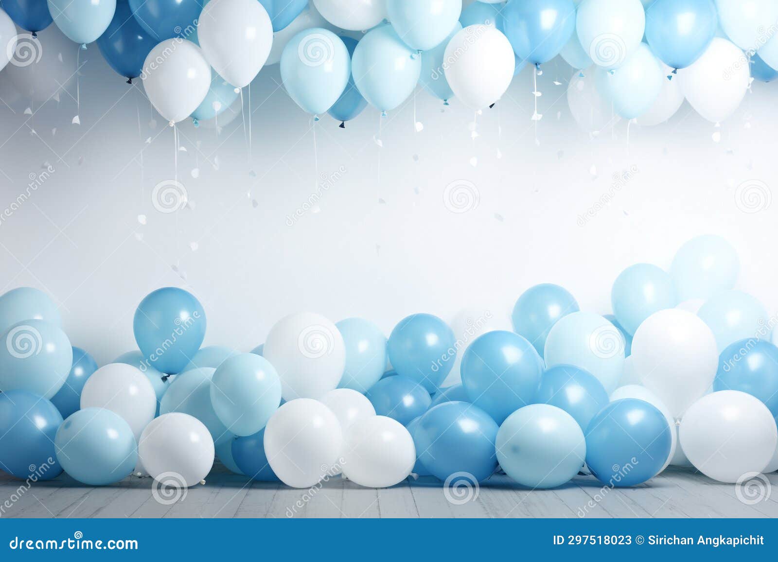 Blue and White Balloons Background Stock Illustration - Illustration of ...