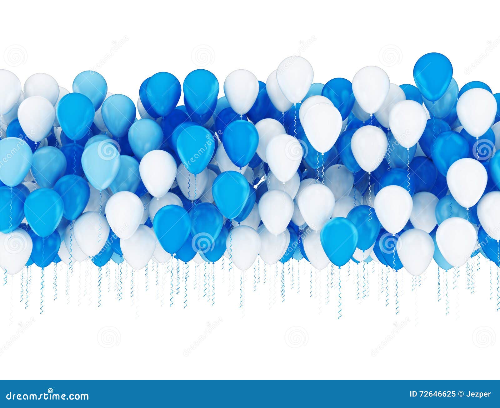 Blue and white balloons stock illustration. Illustration of helium ...