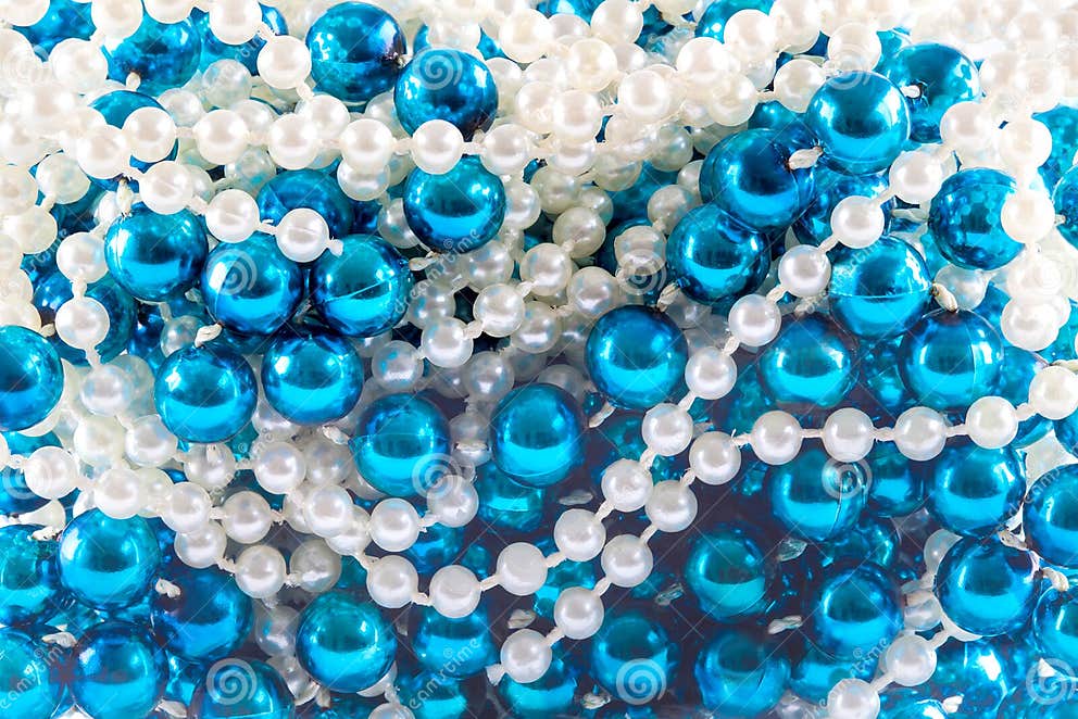 Blue and white beads stock image. Image of white, glassy - 65934681