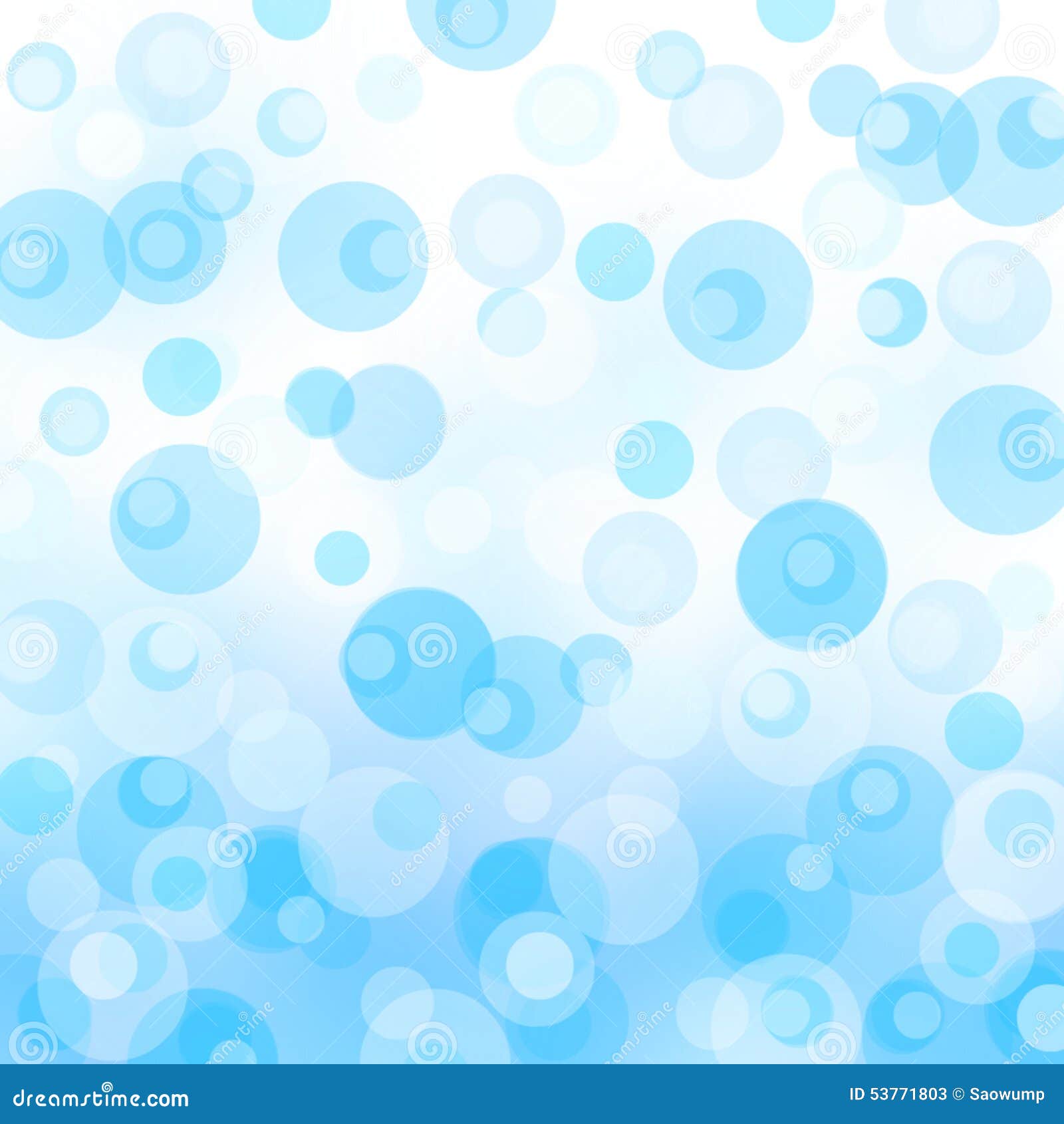 Blue & White Bubble Blur Background Stock Illustration - Illustration ...