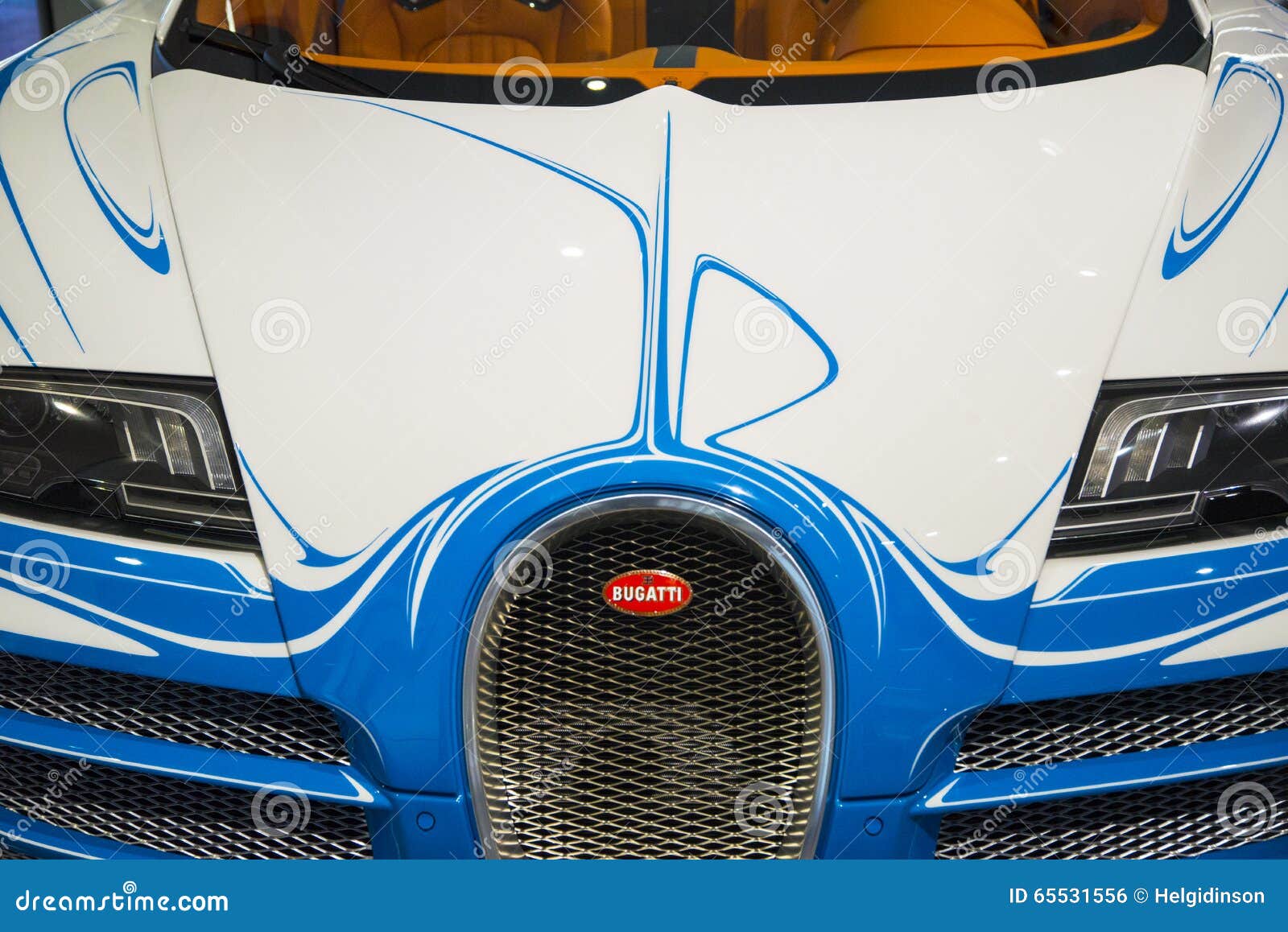 Blue and white Bugatti editorial photo. Image of door - 65531556