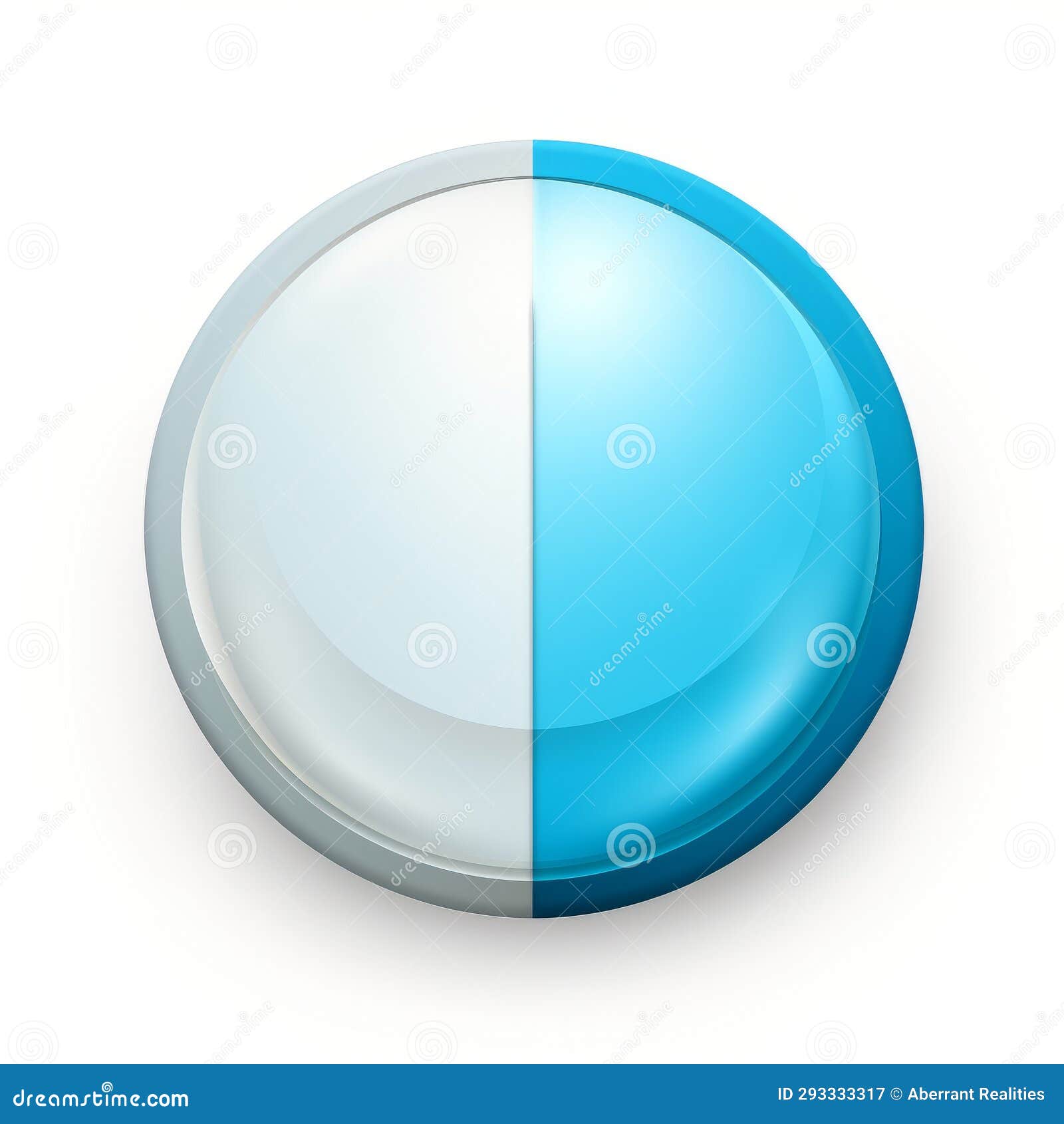 A Blue and White Button on a White Background Stock Illustration ...