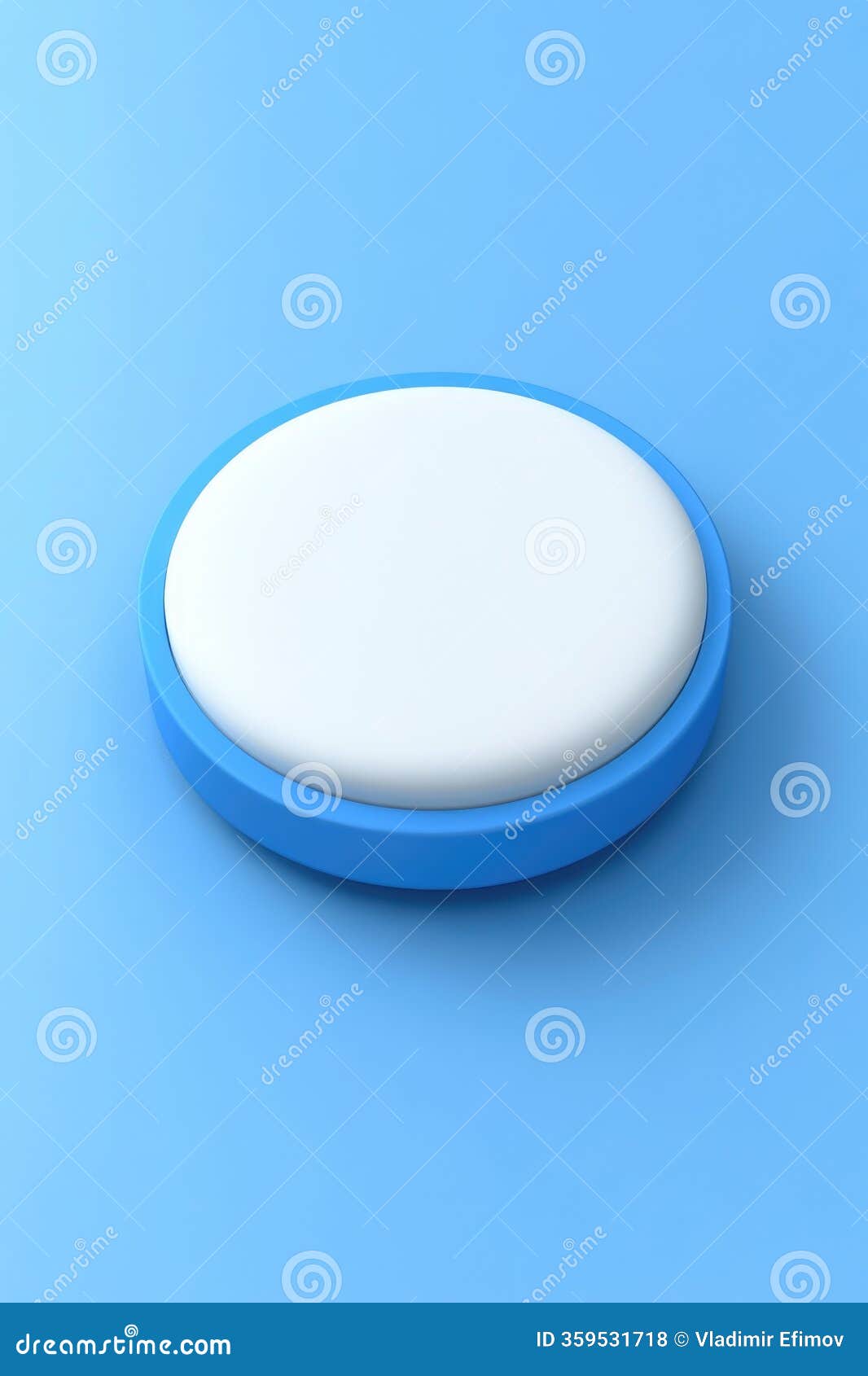 A Blue and White Button with a White Background Stock Illustration ...