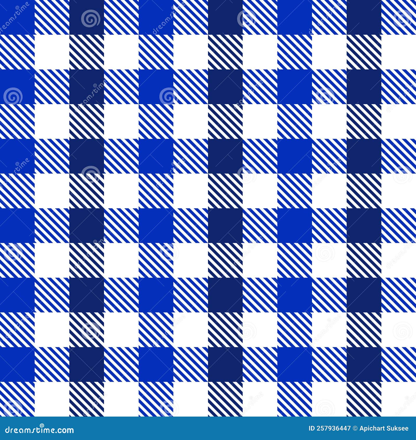 Blue and White Checkered Background, Plaid Texture Seamless Pattern ...