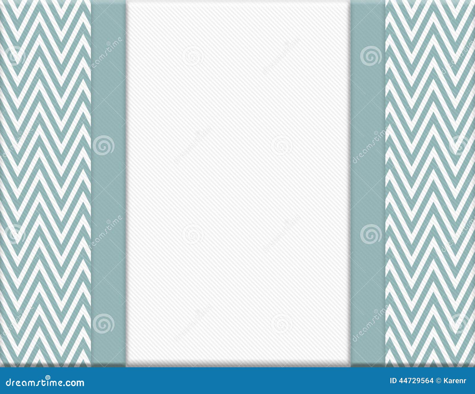 Blue and White Chevron Zigzag Frame with Ribbon Background Stock ...