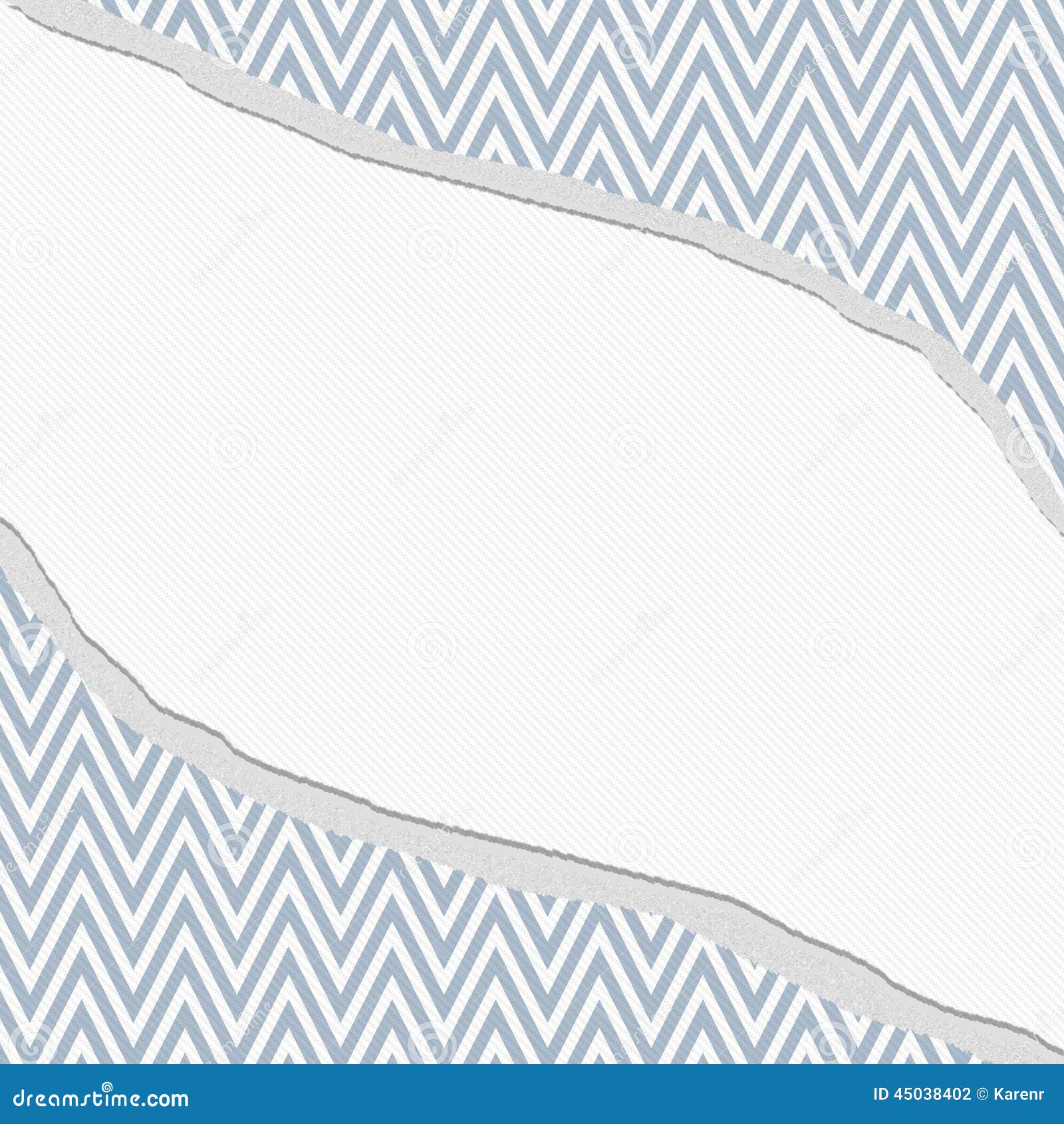Blue and White Chevron Zigzag Frame with Torn Background Stock ...