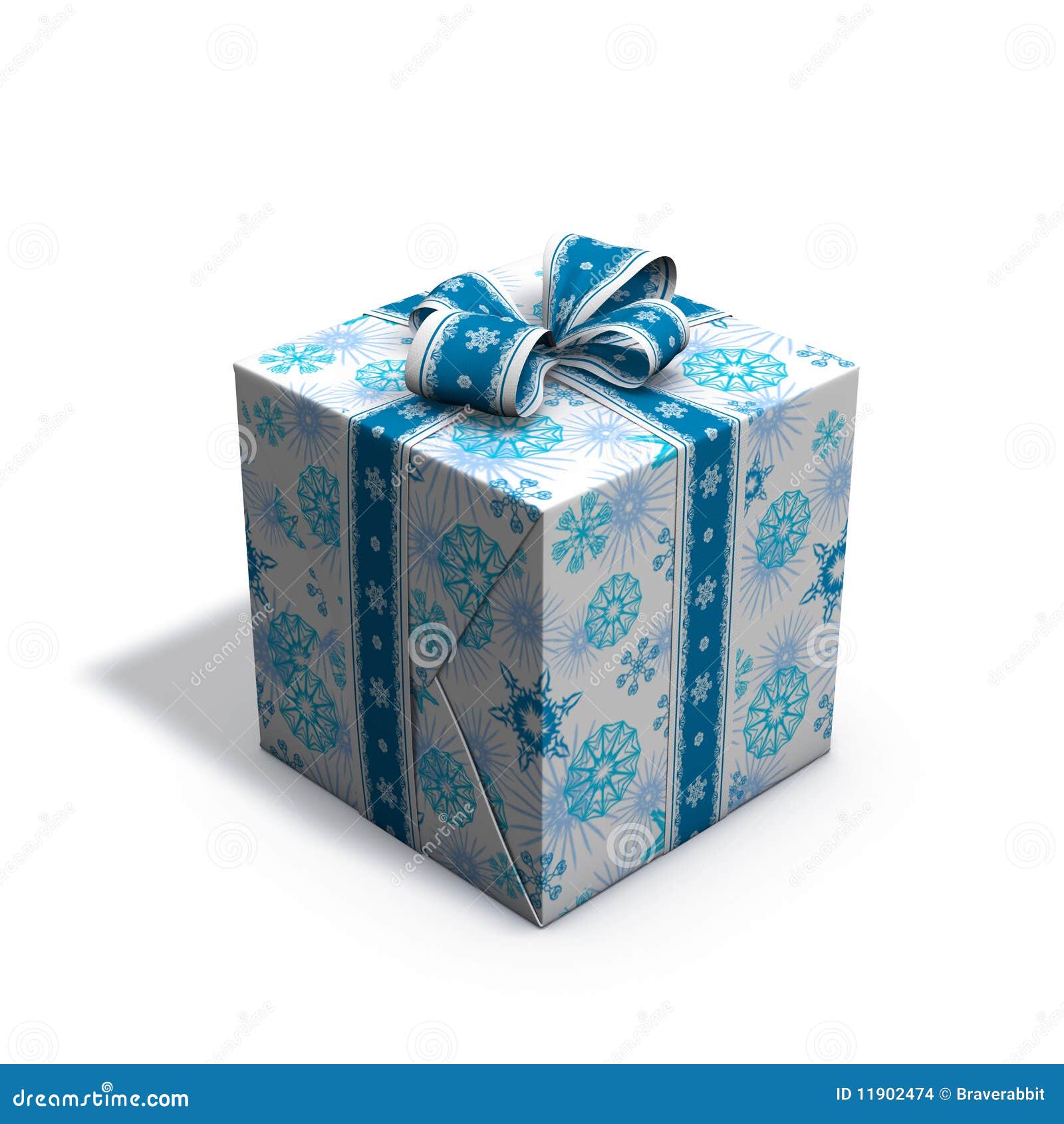 Blue and White Christmas Present 06 Stock Illustration - Illustration ...