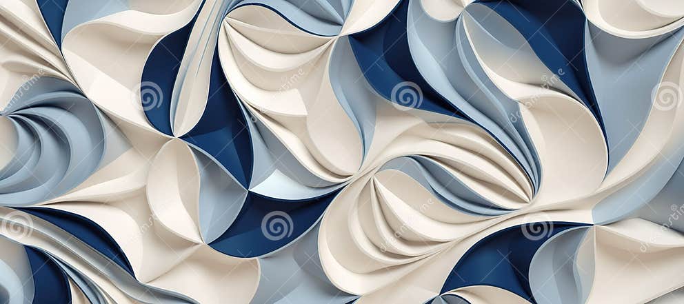 Blue White Color Pattern Waves Texture Background Stock Illustration ...