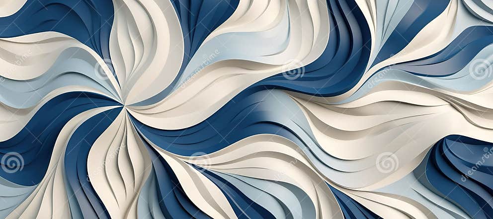 Blue White Color Pattern Waves Texture Background Stock Illustration ...