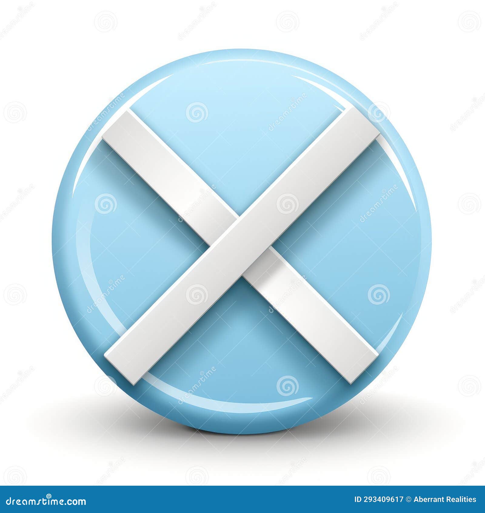 A Blue and White Cross Icon on a White Background Stock Illustration ...
