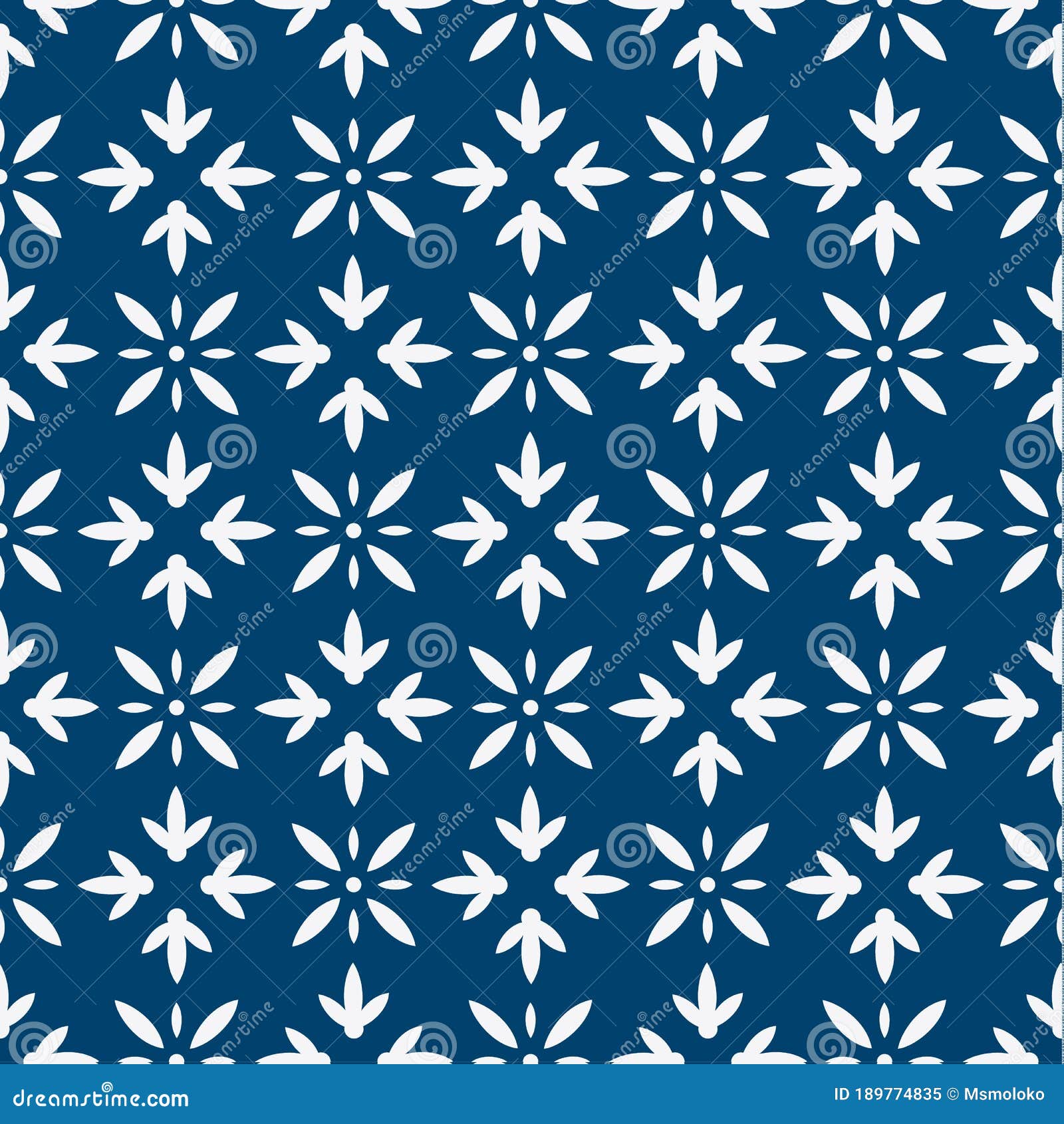 Blue and White Delft Pattern Stock Illustration - Illustration of dutch ...