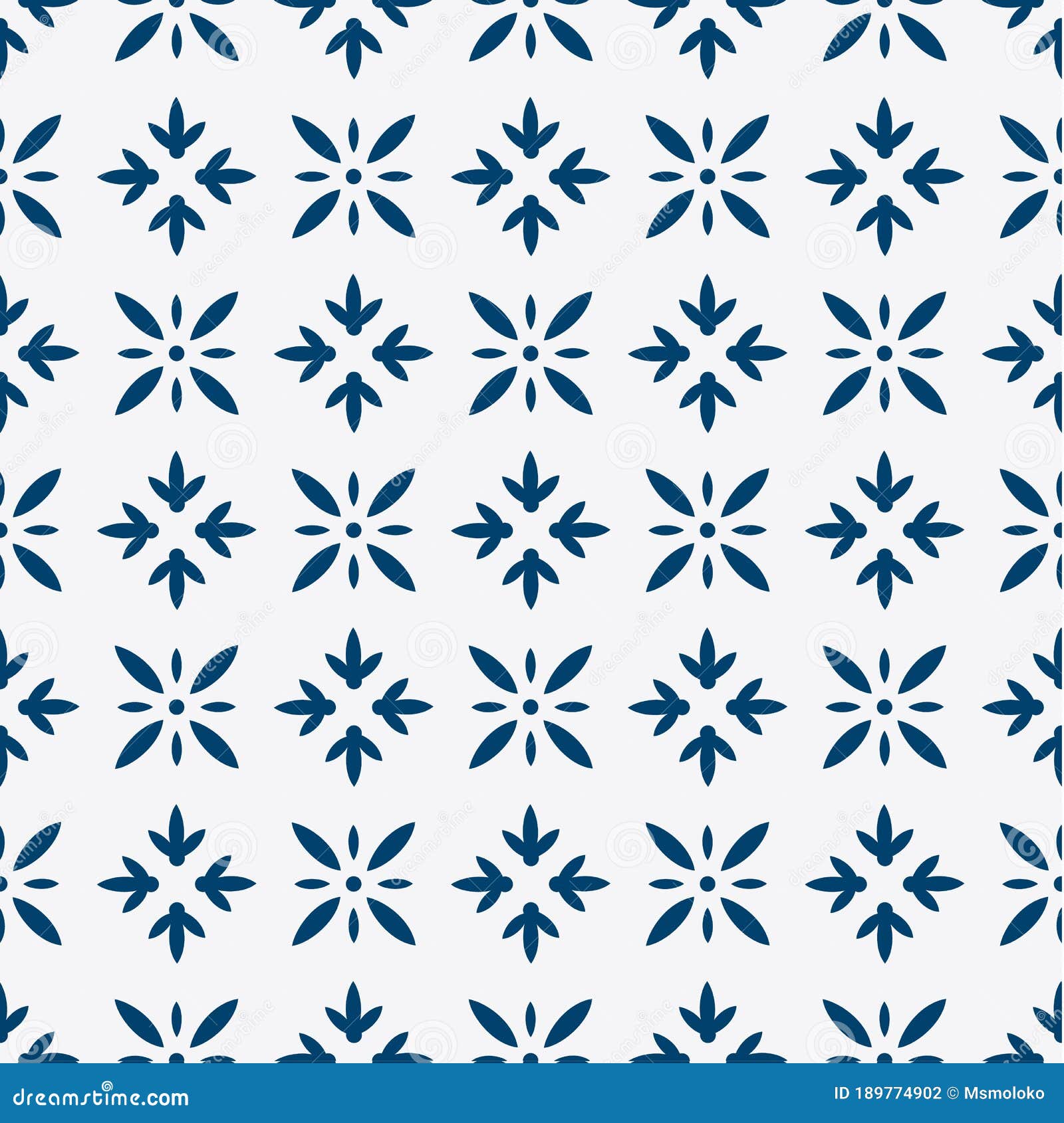 Blue and White Delft Pattern Stock Illustration - Illustration of ...