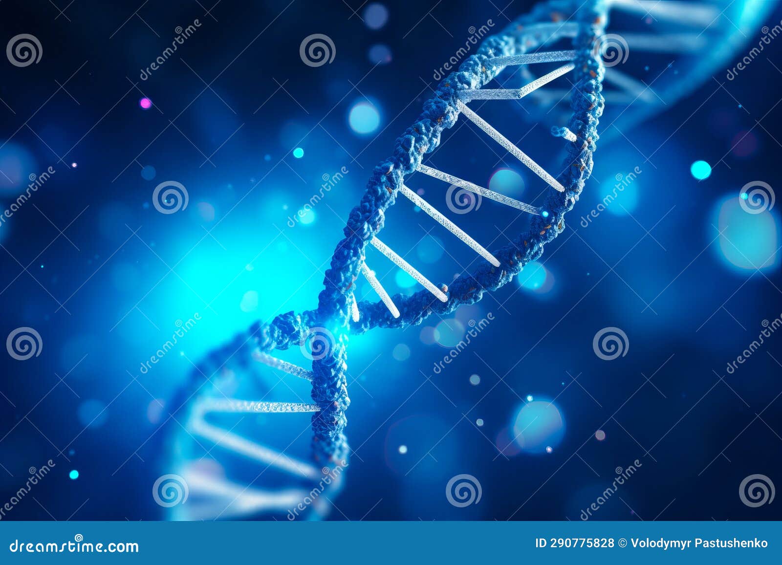 Blue and White Double Strand of Strands of Blue String. Generative AI ...