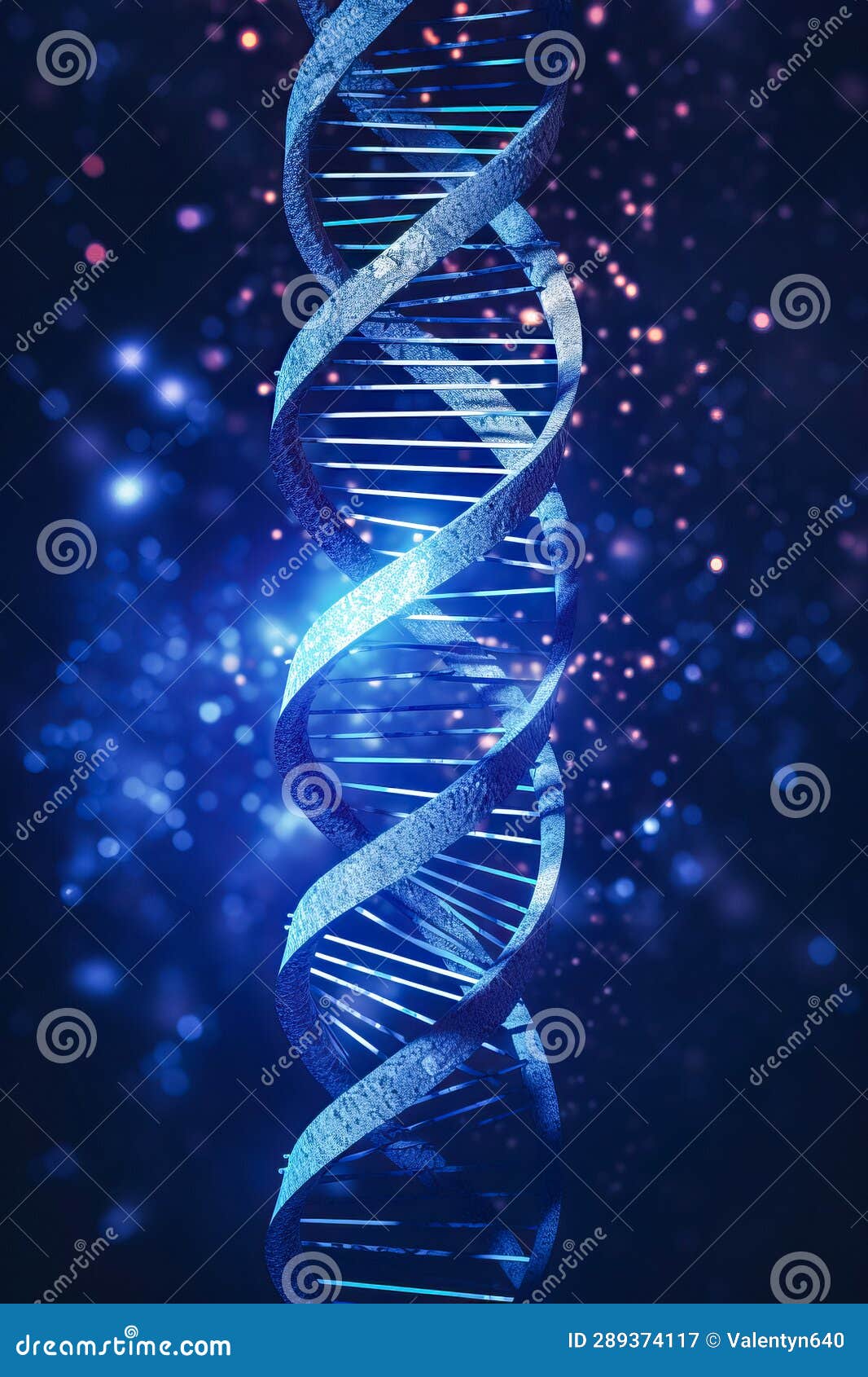 Blue and White Double - Stranded Structure with Blue Background ...