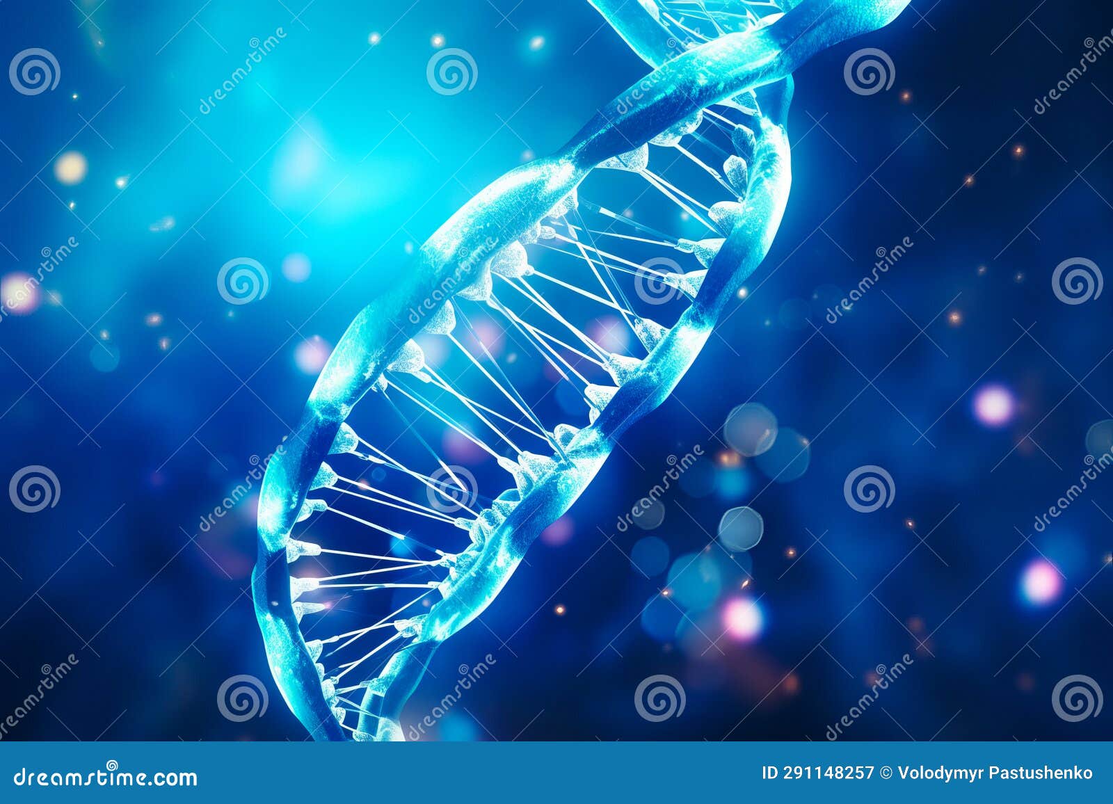 Blue and White Double - Stranded Structure with Blue Background ...