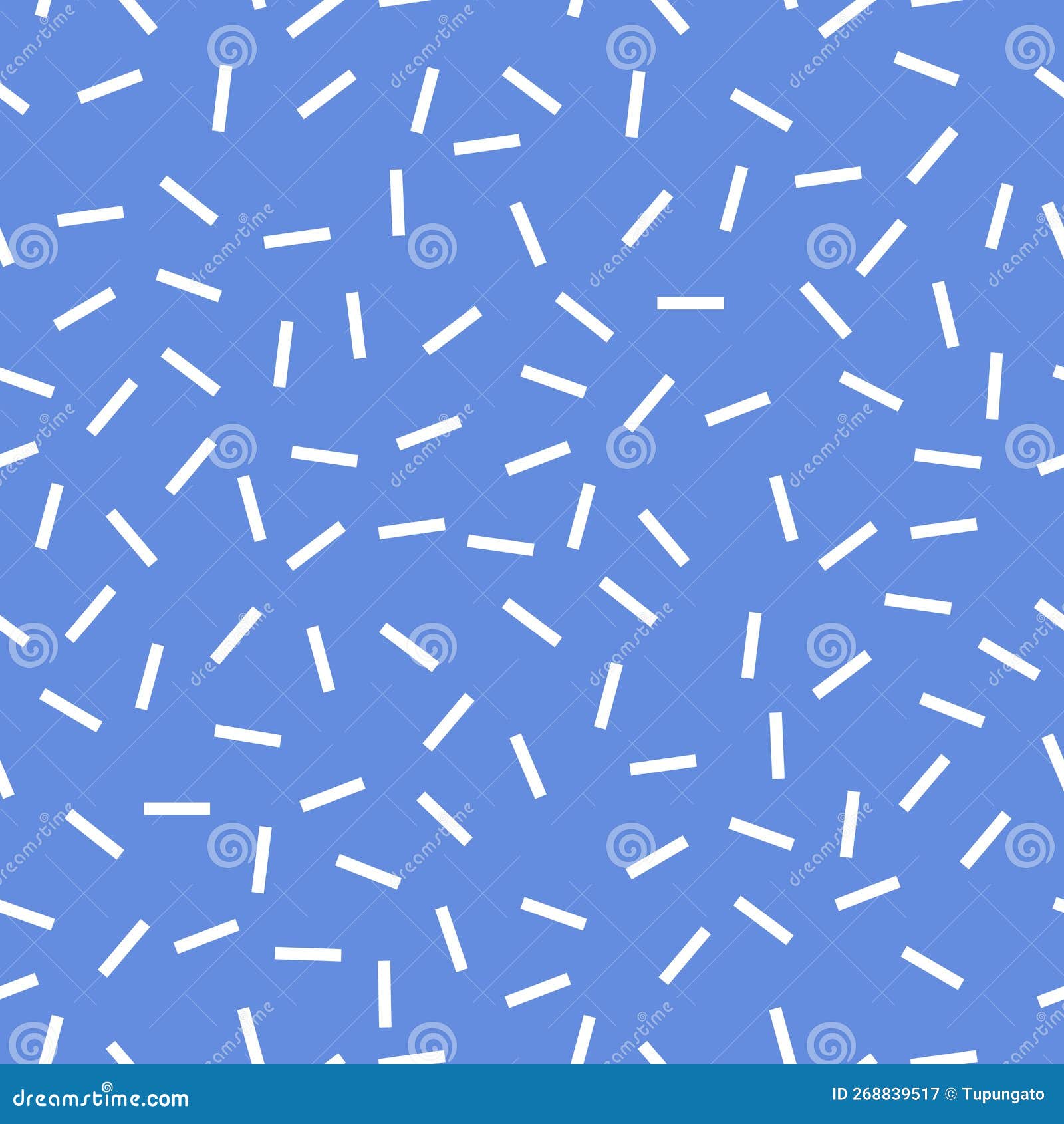 Blue White Fabric Design Pattern - Seamless Vector Dashes Stock Vector ...