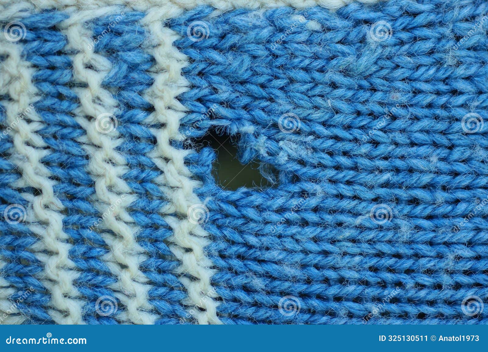 Fabric Texture of Crumpled Piece of Torn Clothes with a Hole Stock ...