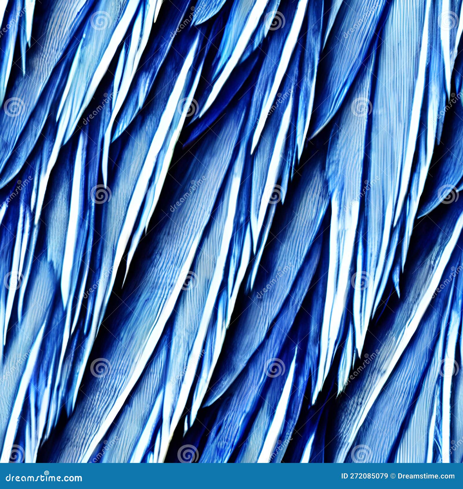 Blue and White Feathers Seamless Tileable Pattern Stock Illustration ...