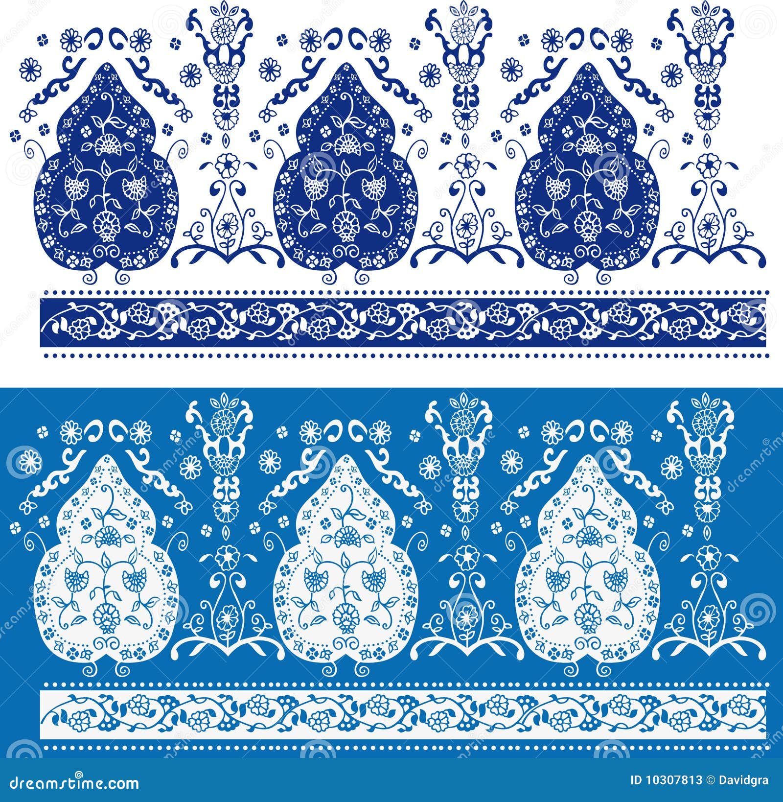 Blue And White Floral Pattern Stock Photos - Image: 10307813