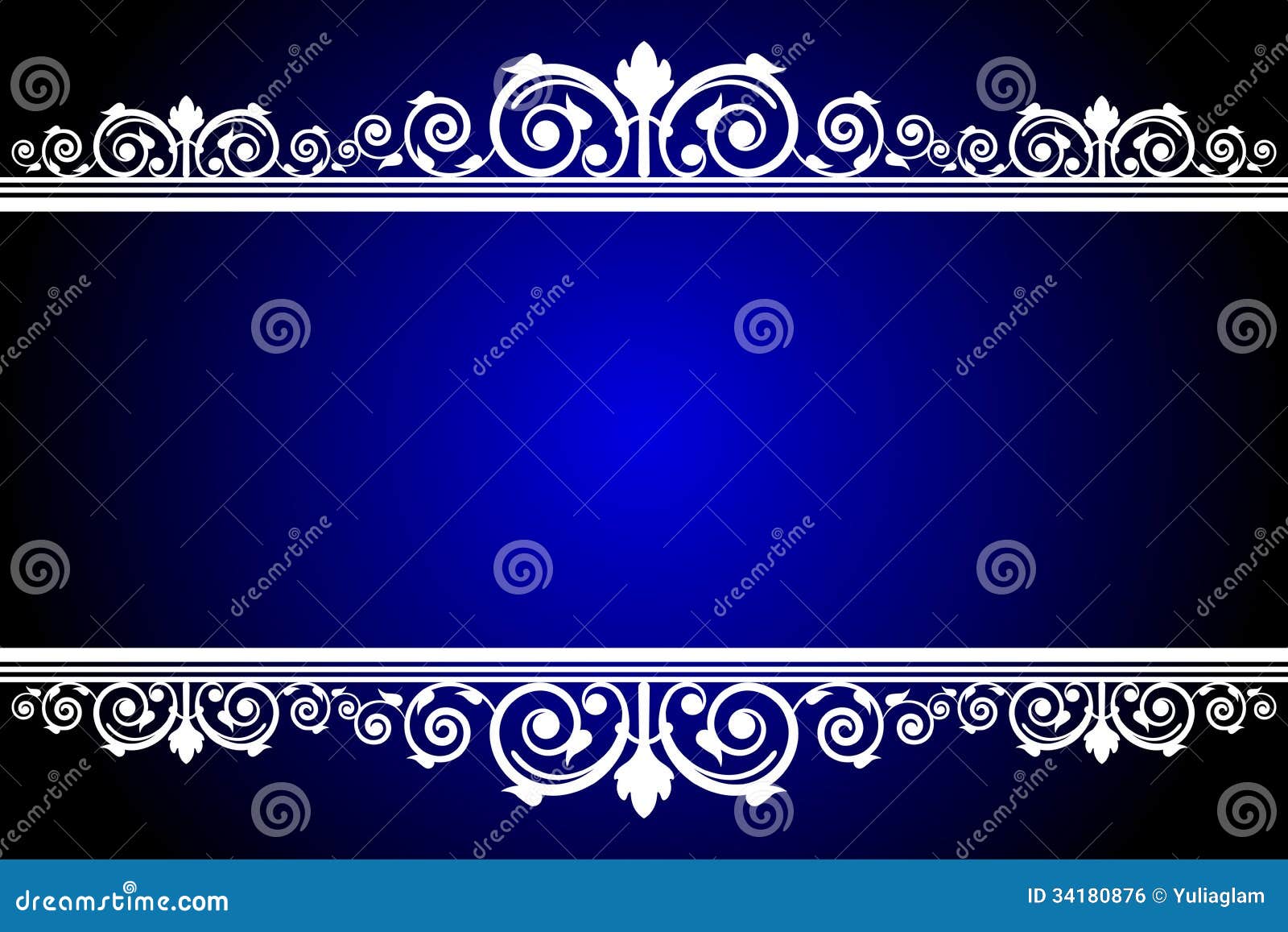 Blue and white frame stock vector. Illustration of decorative - 34180876