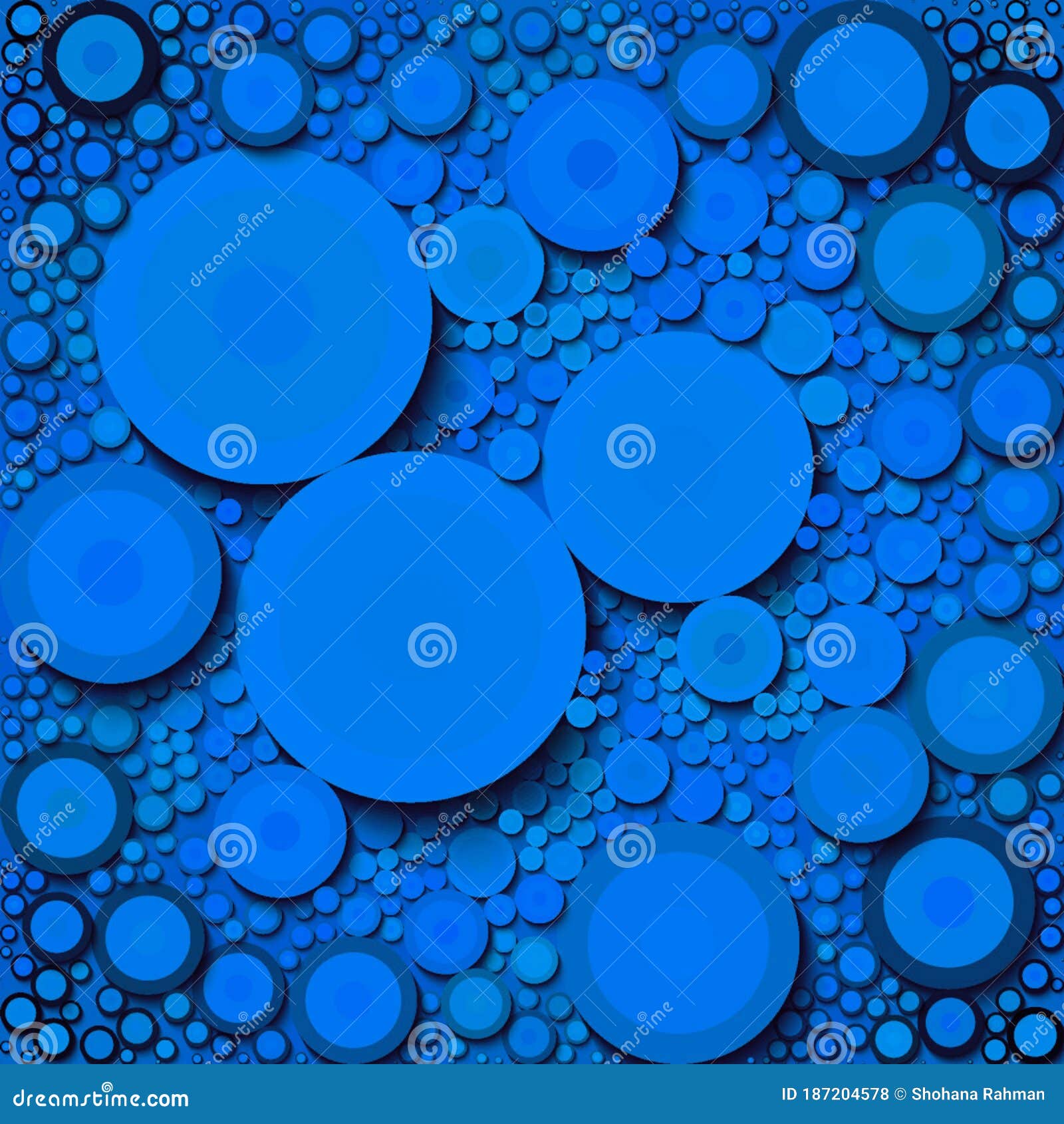 Blue and White Geometric Circle Pattern Illustration Design Stock ...