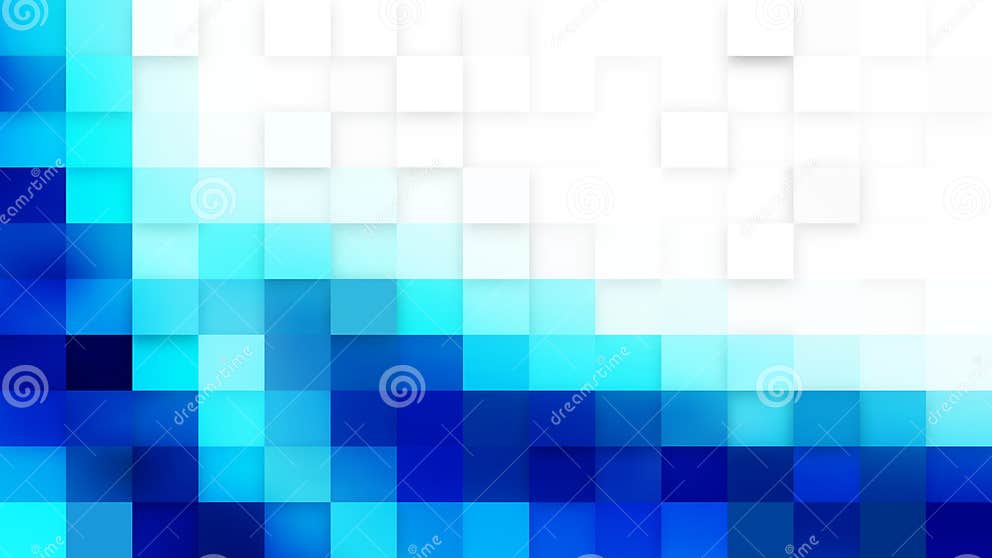Blue and White Geometric Mosaic Square Background Vector Stock Vector ...