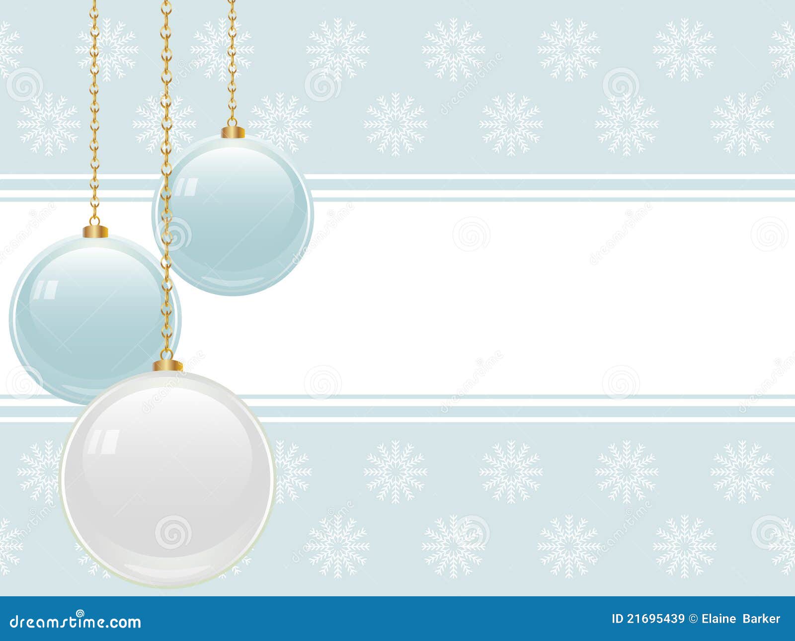 Blue and White Glass Baubles on a Blue Background Stock Vector ...