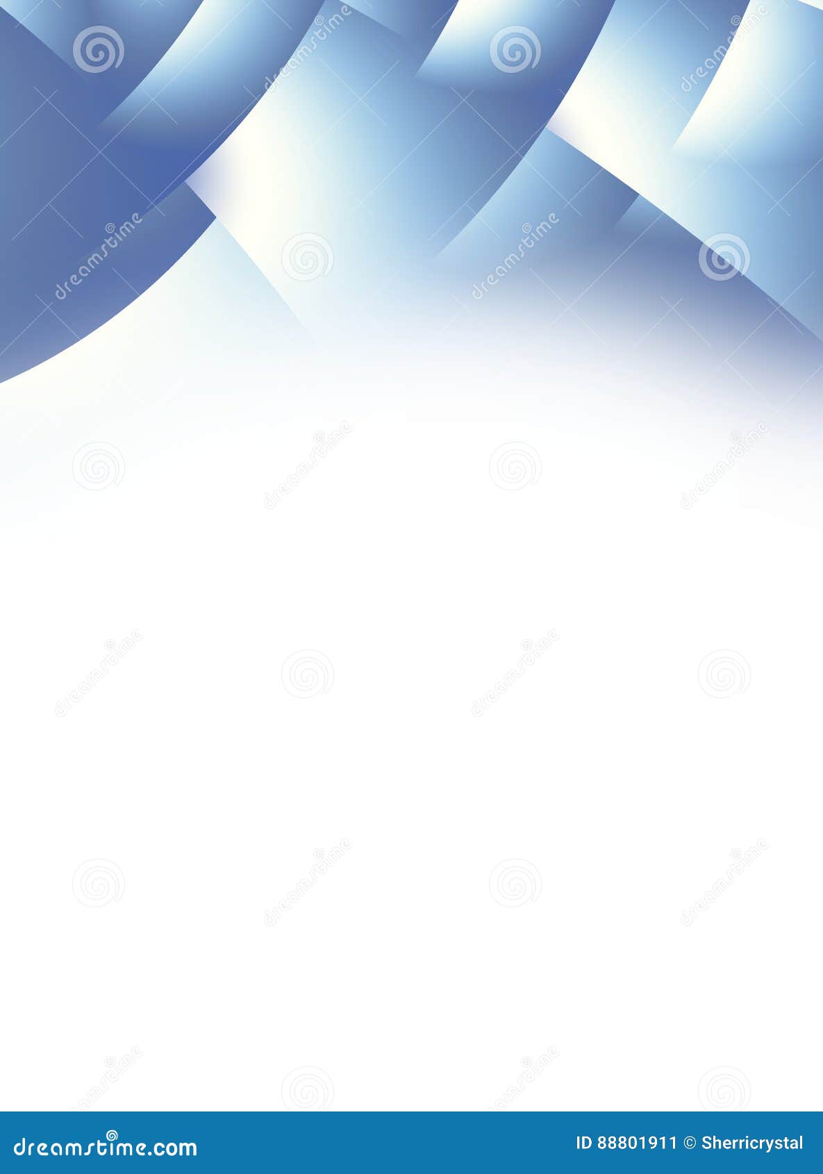 Blue and White Gradient Header with Stylized Overlapping Pages Stock ...