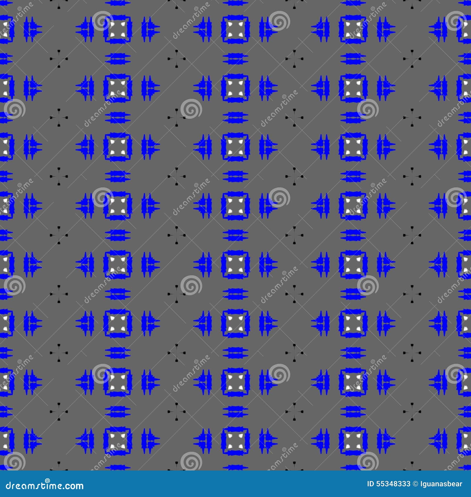 Blue White Gray Seamless Pattern Stock Illustration - Illustration of ...