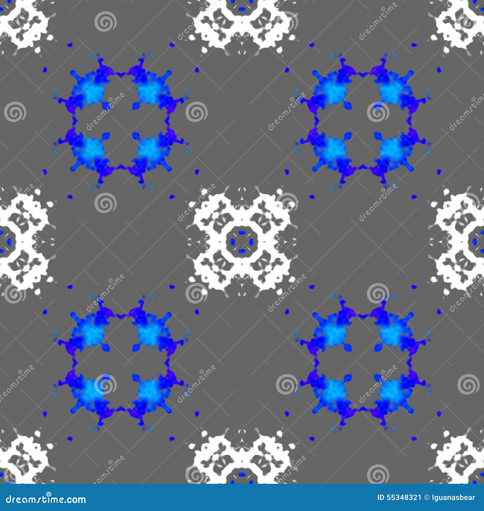 Blue White Gray Seamless Pattern Stock Illustration - Illustration of ...