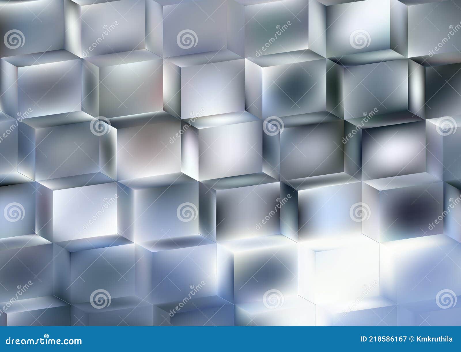 Blue White and Grey Cube Blocks Background Stock Vector - Illustration ...