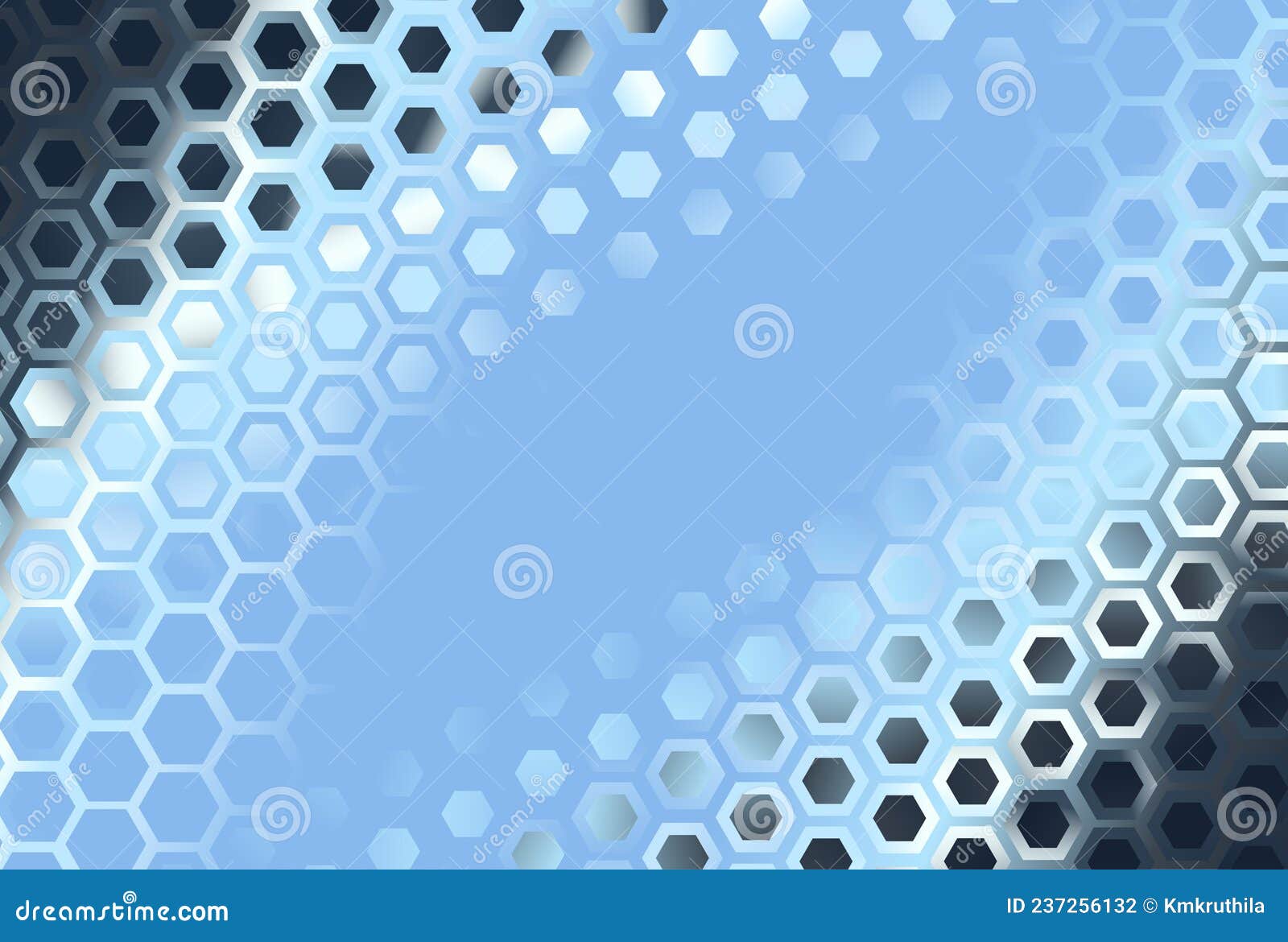 Blue White and Grey Gradient Hexagon Pattern Background Graphic ...