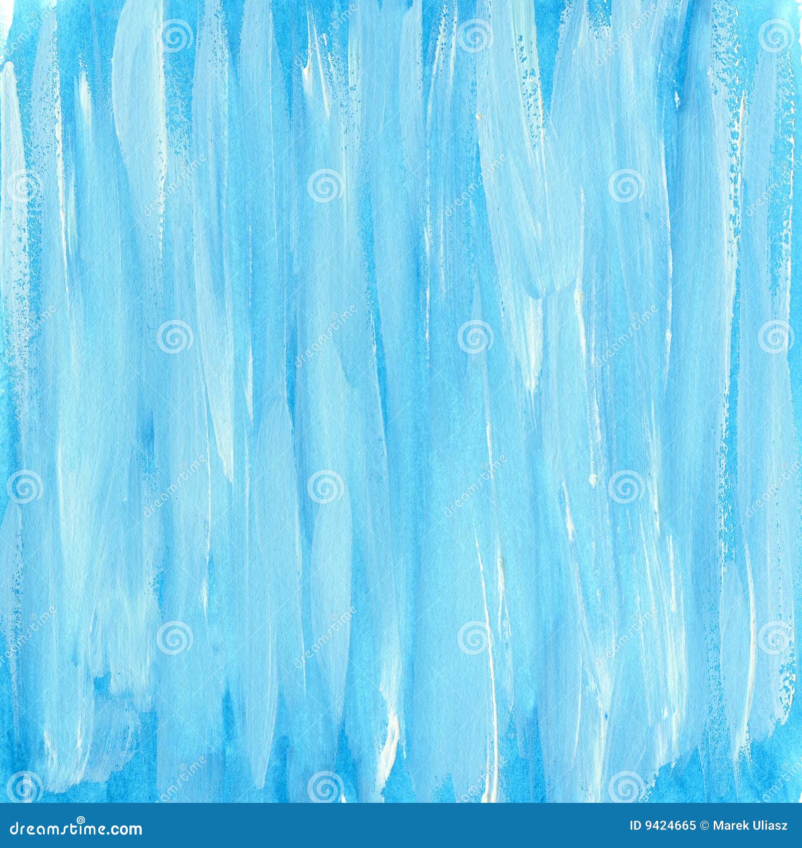 Blue and White Icy Watercolor Abstract Stock Image - Image of paper ...