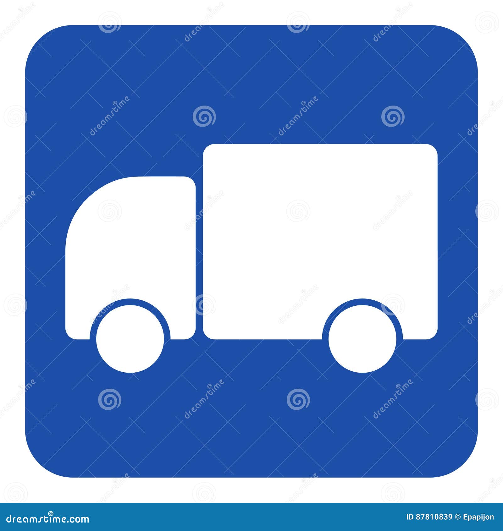 Blue, White Information Sign - Lorry Car Icon Stock Vector ...