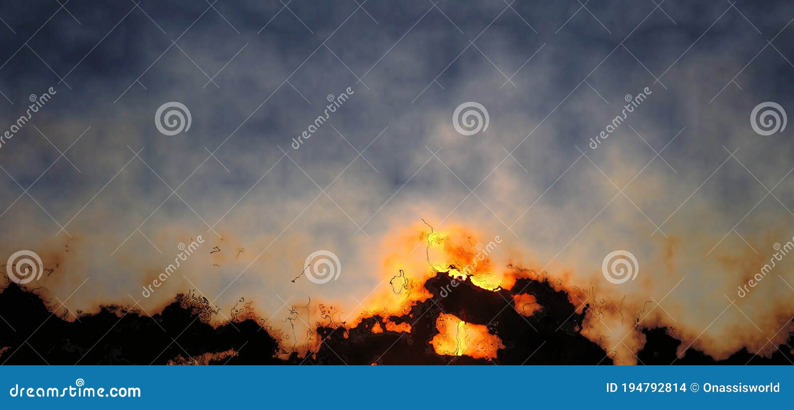 Orange Sunset Shapes Blurs Abstract Background Stock Illustration ...