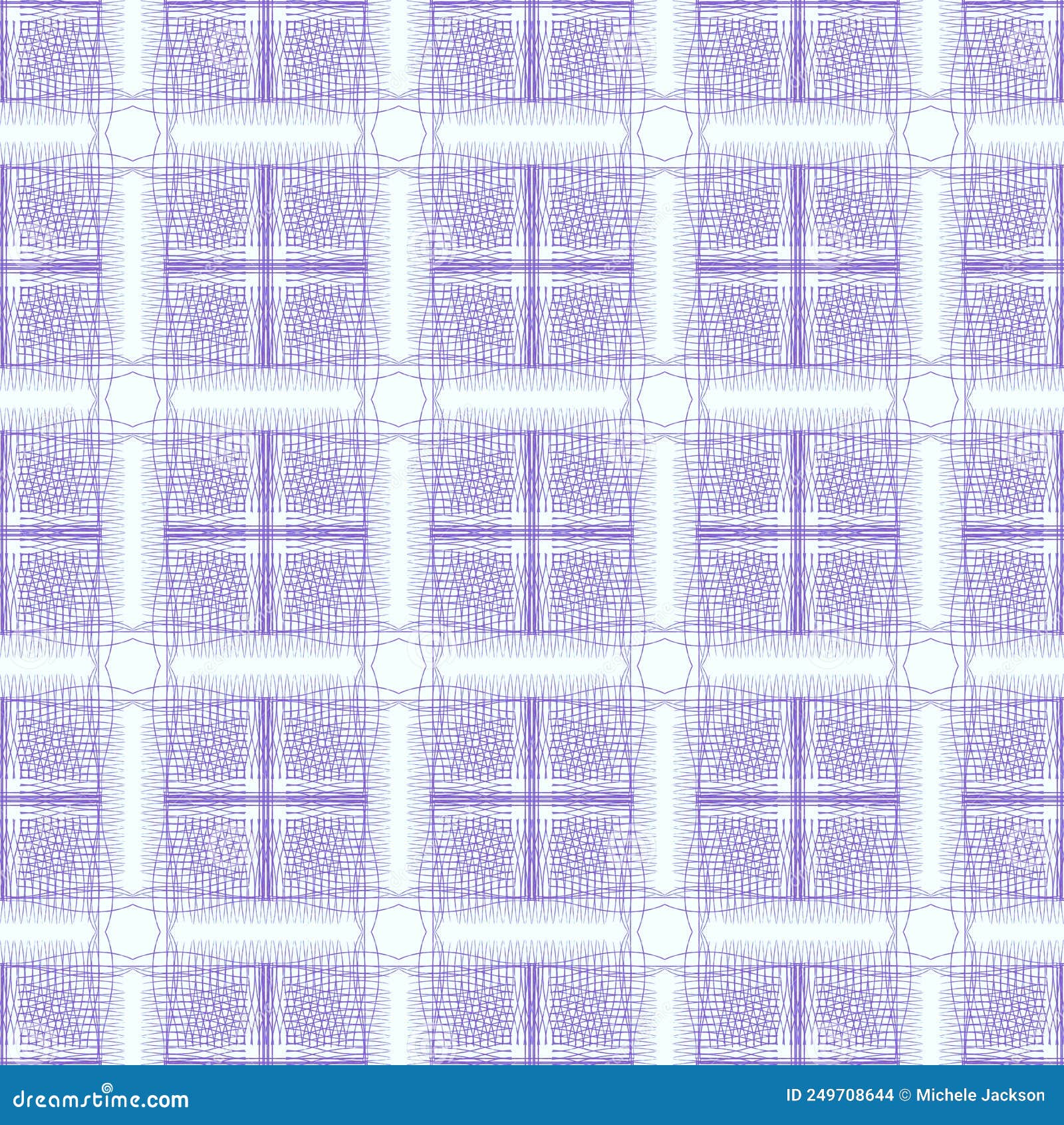 Blue and White Line Drawing Repeat Pattern Stock Illustration ...