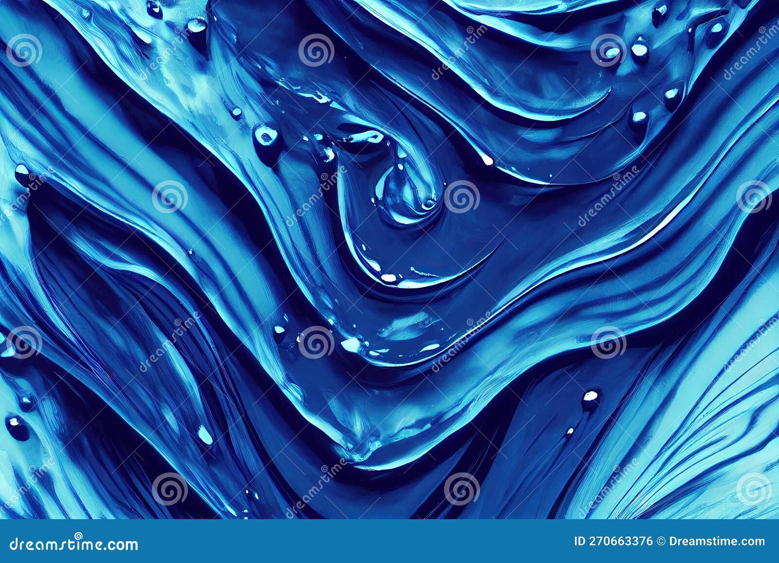 Blue and White Liquid Paint Abstract Pattern Background Digital ...