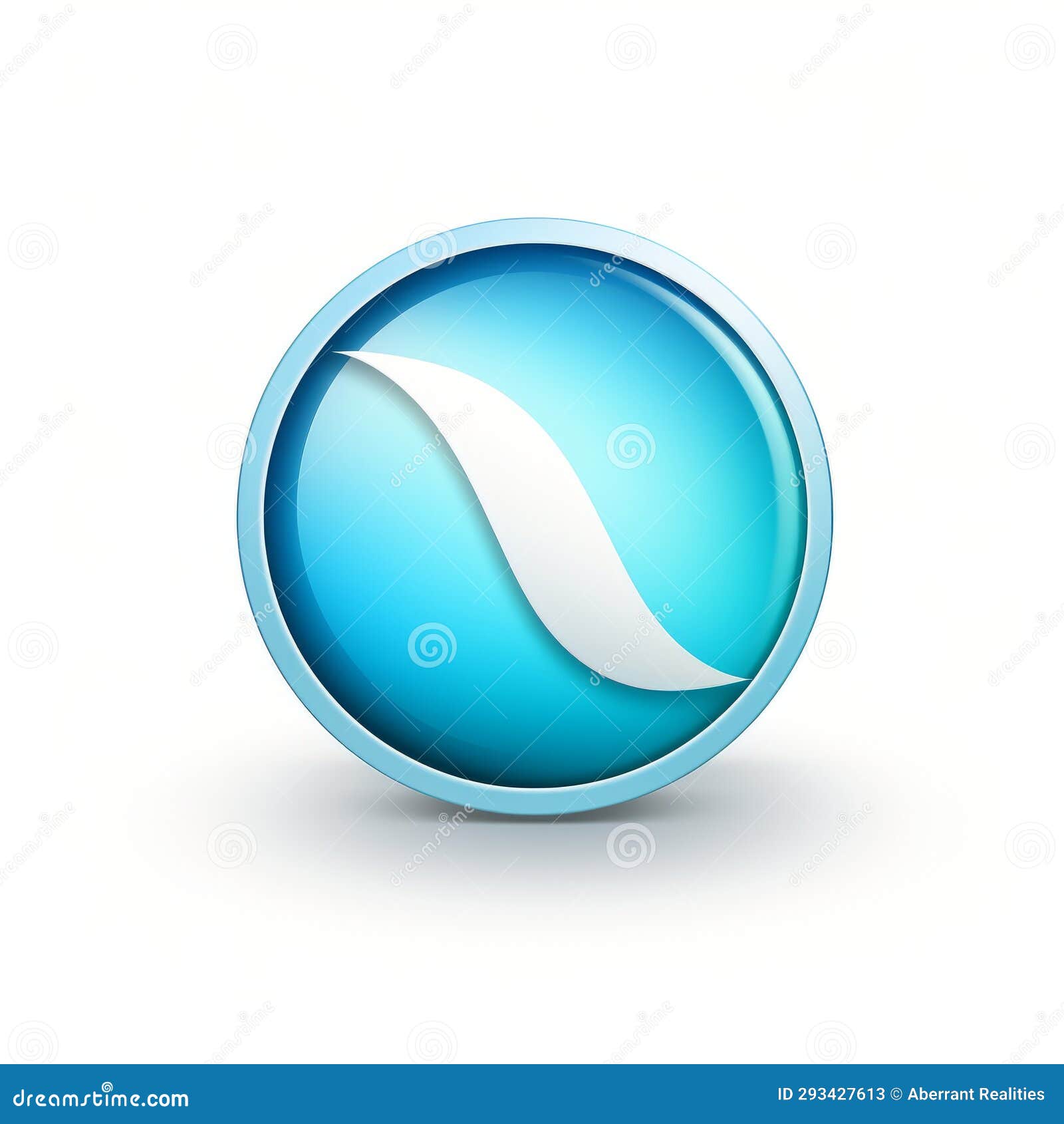A Blue and White Logo with a Wave Shape Stock Illustration ...