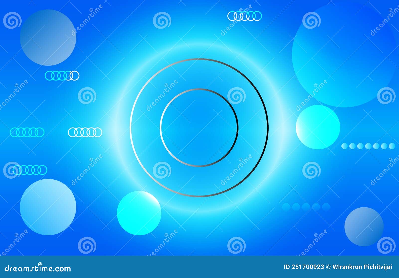 Blue and White Metallic Bright Gradient Circle Shape Background Stock ...