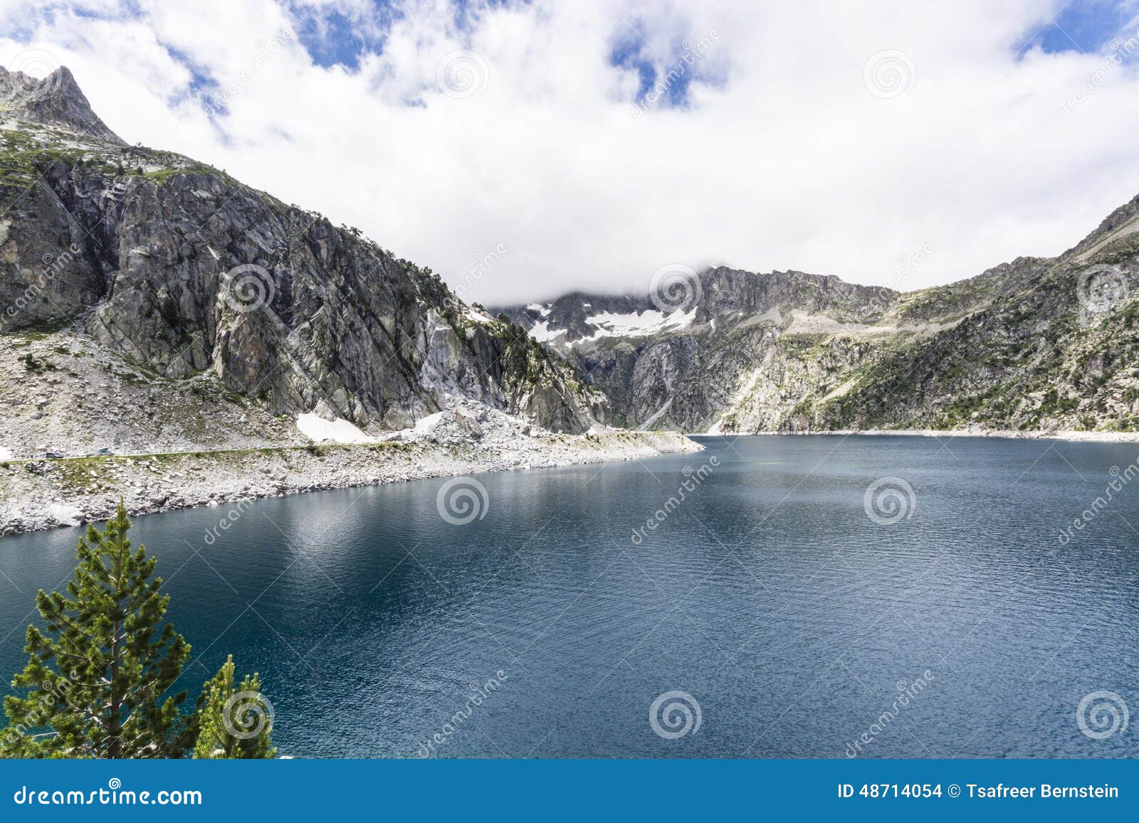 Blue and white stock photo. Image of blue, pyrenees, water - 48714054