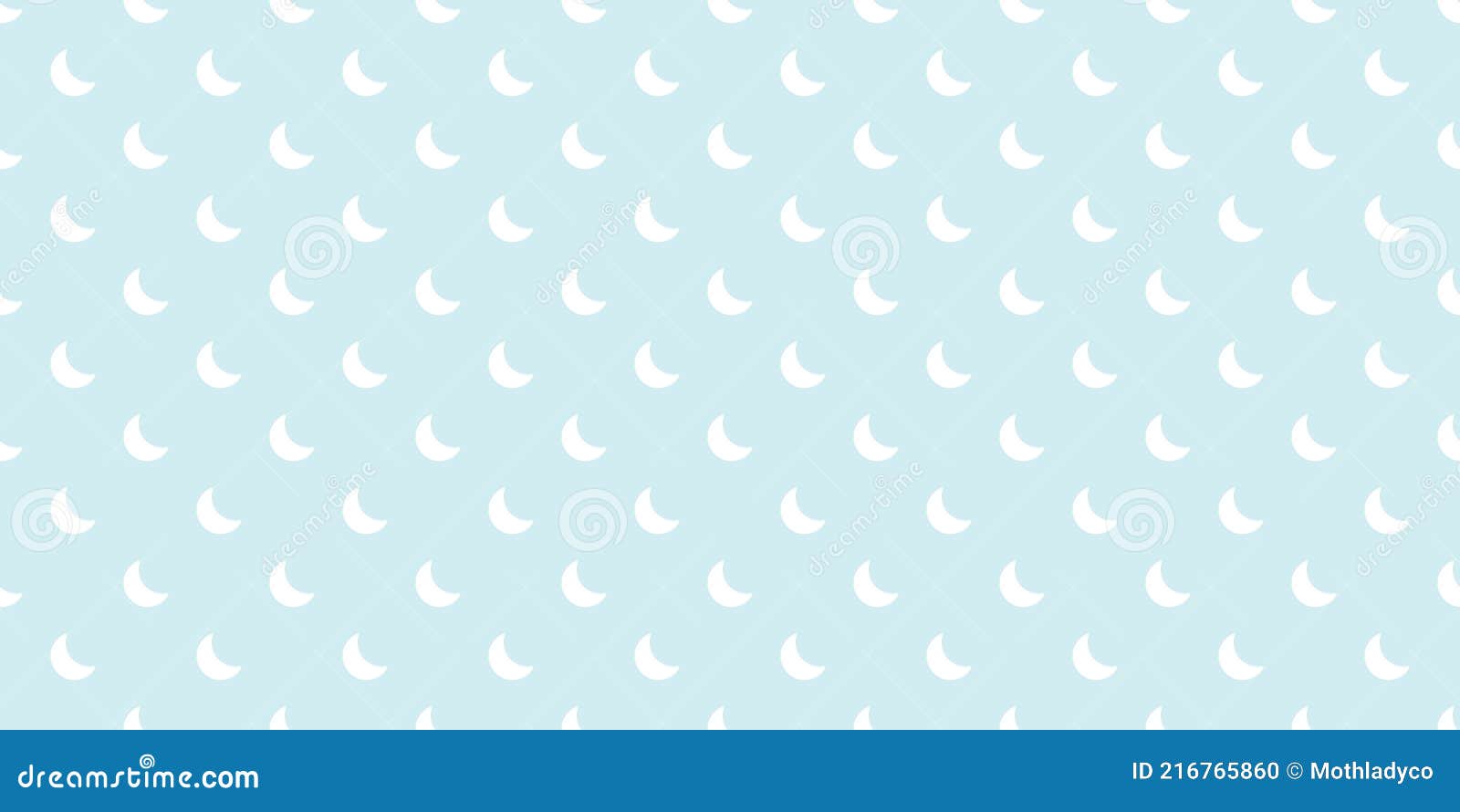 Blue and White Moon Seamless Repeat Pattern Vector Background Stock ...