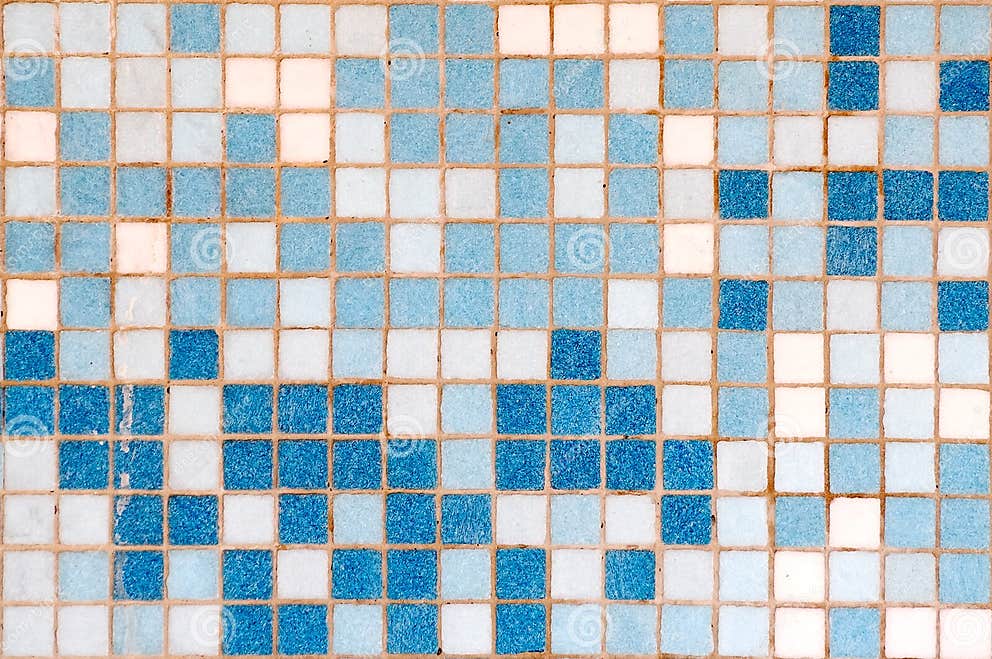 Blue and White Mosaic Background Stock Image - Image of detail, texture ...