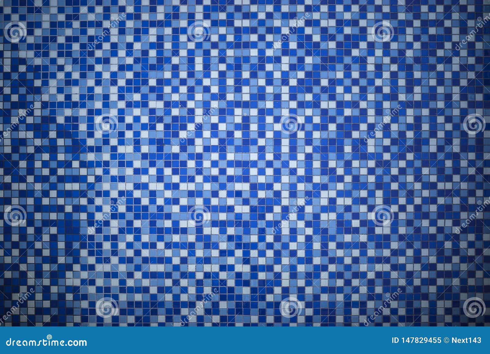 A Blue and White Mosaic Ceramic Tile Stock Image - Image of ...