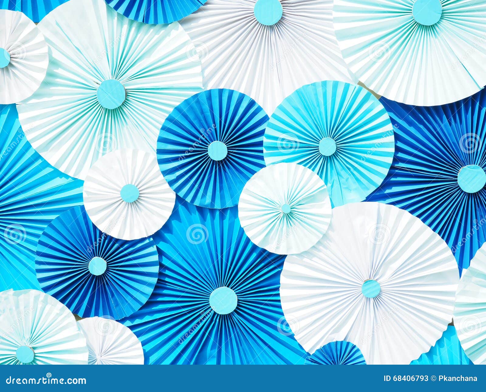Blue and White Paper As Flower Shape Pattern Stock Image - Image of ...