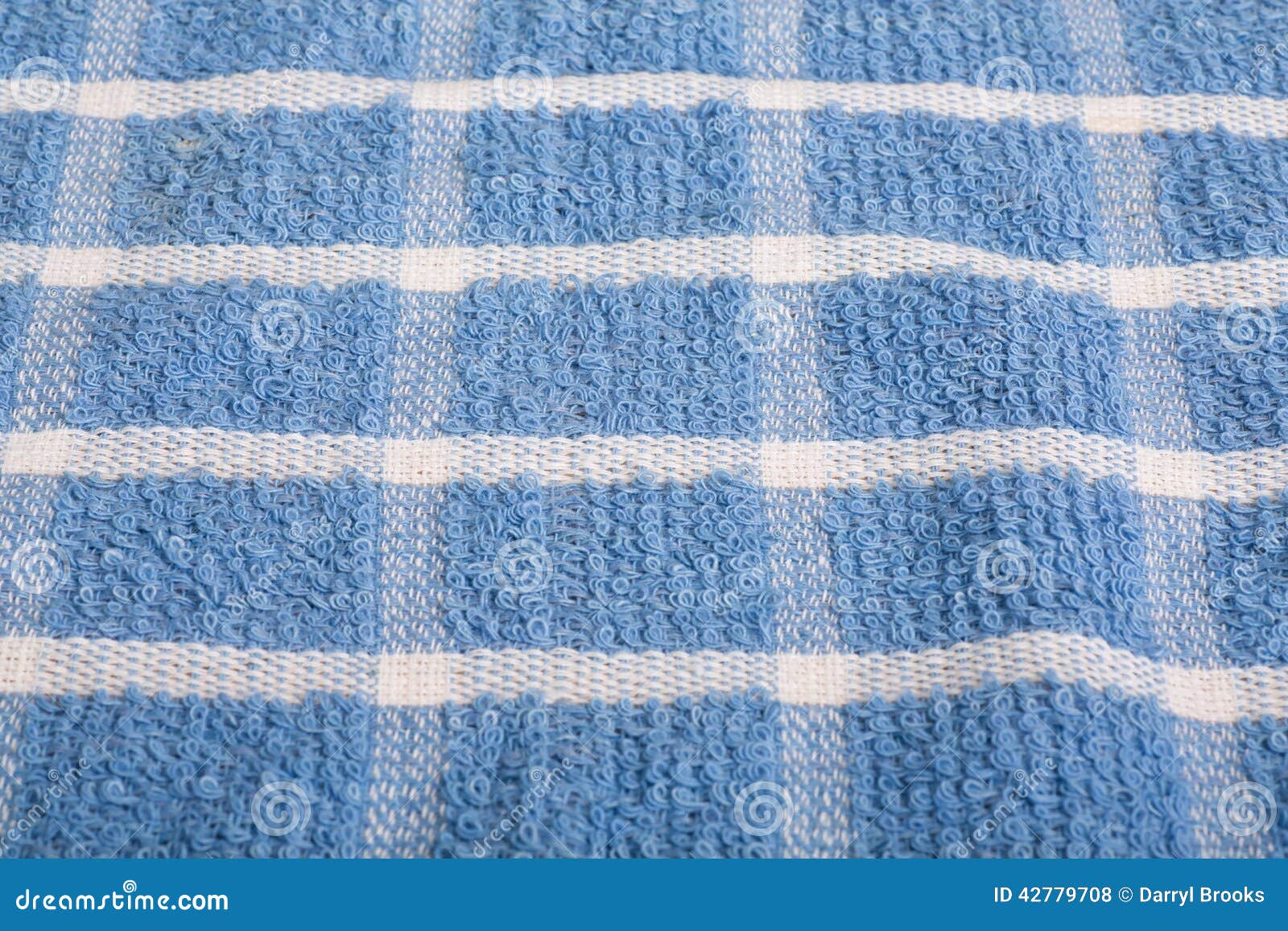 Blue and White Plaid Towel stock photo. Image of white - 42779708